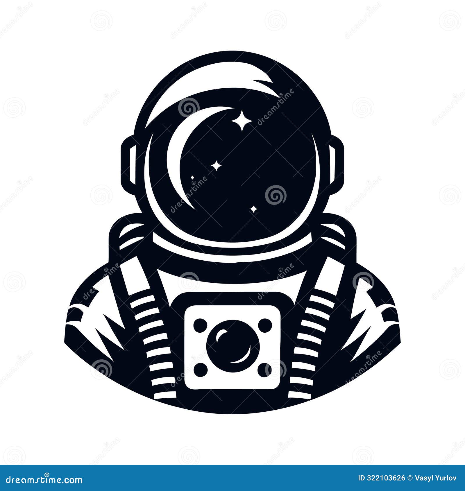 Minimalist Astronaut Logo Icon Vector Template on White Background ...