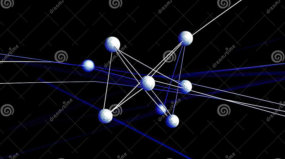 Minimalist Atom Representation with Glowing Electrons in a Captivating ...