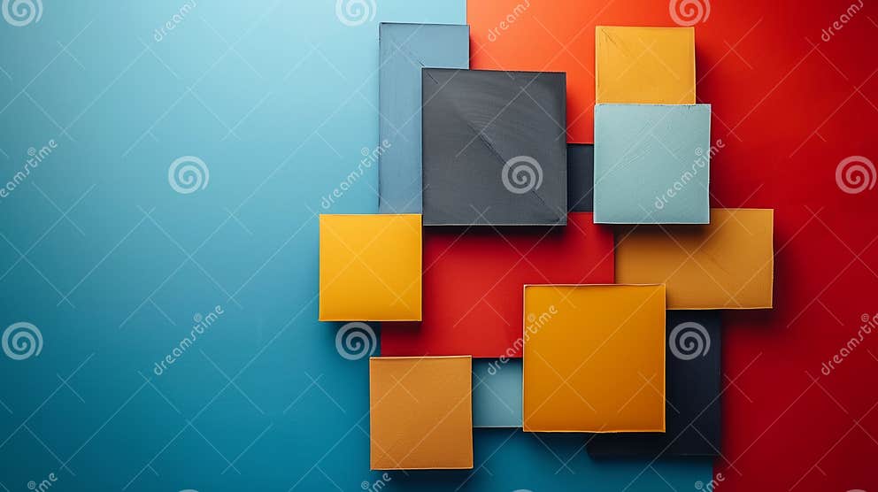 Minimalist Backdrop with Intersecting Shapes, Symbolizing the ...