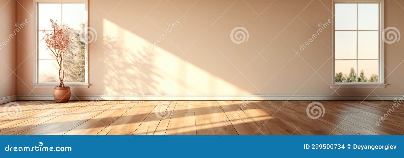 Minimalist Background with Beige Room Interior, Shadows on the Walls ...