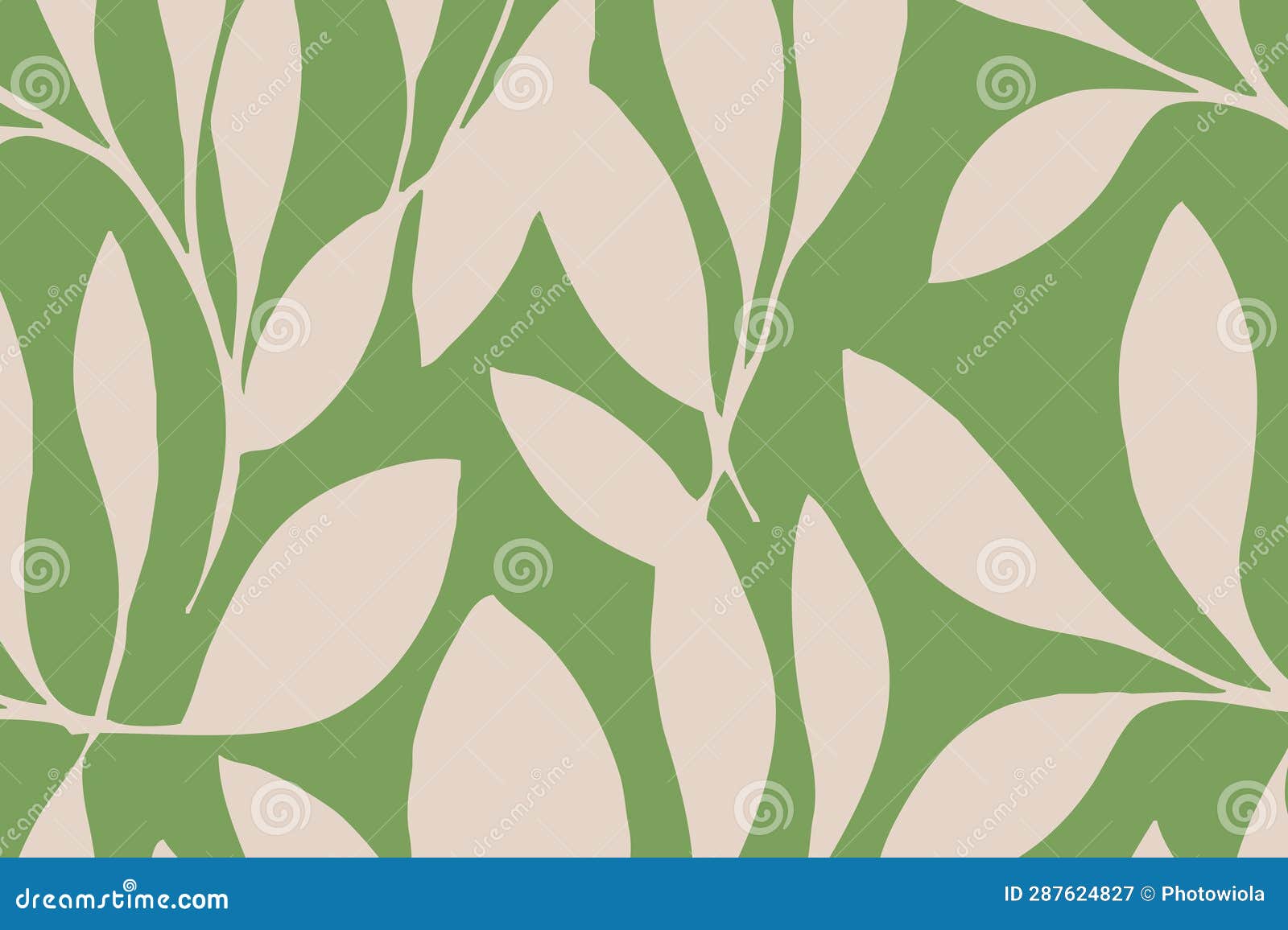 Minimalist Background with a Botanical Pattern. Stock Illustration ...