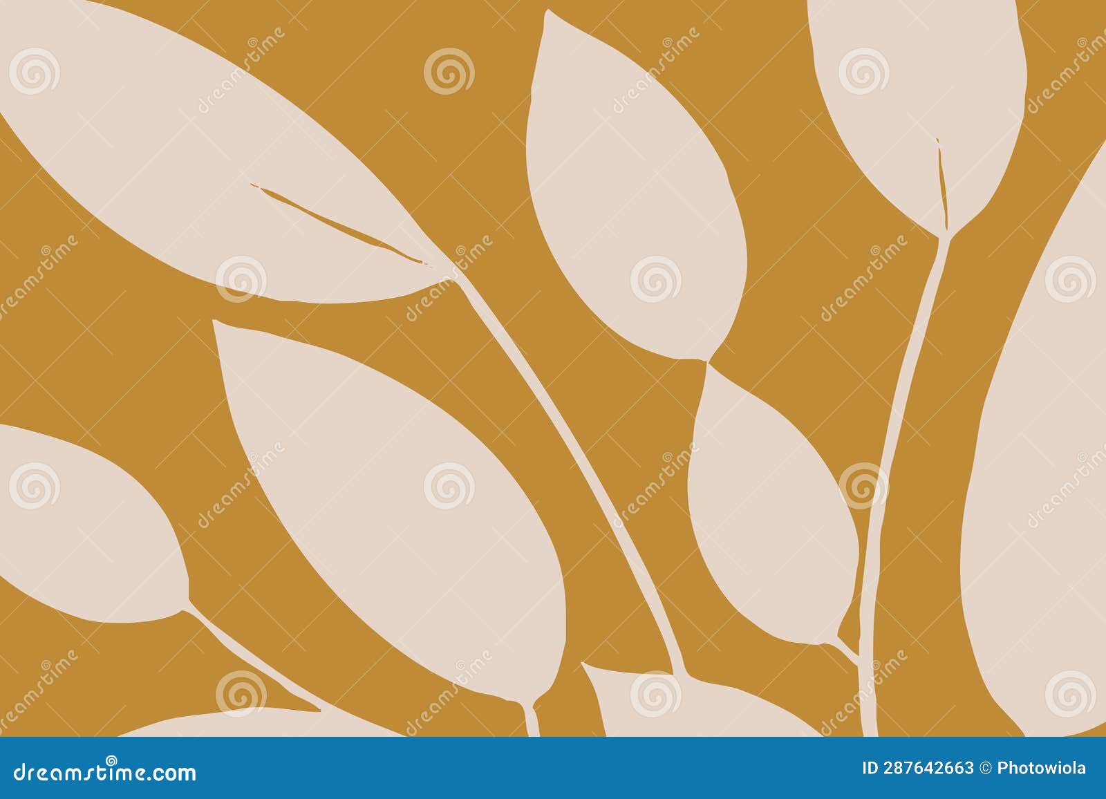 Minimalist Background with a Botanical Pattern. Stock Illustration ...