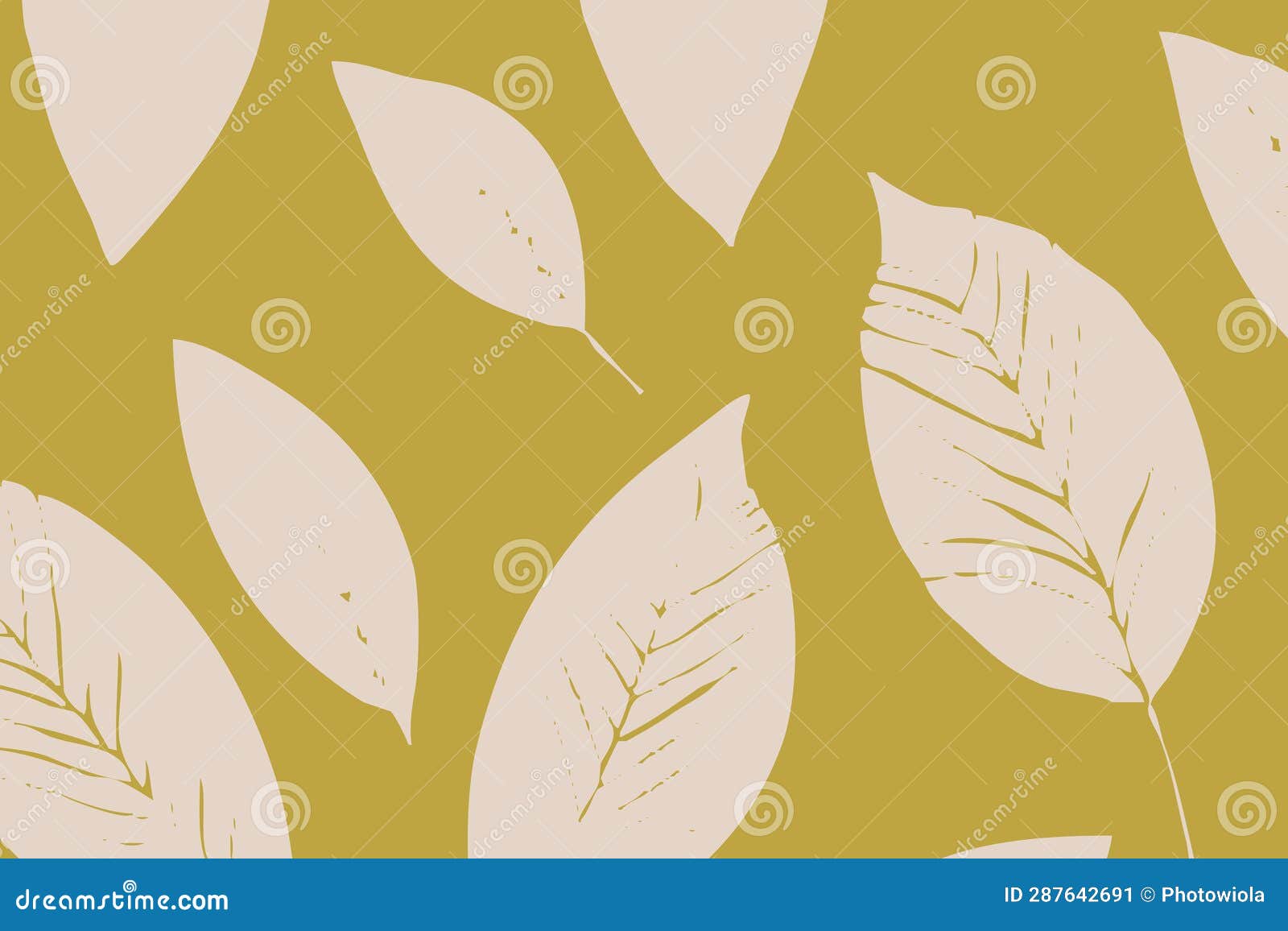 Minimalist Background with a Botanical Pattern. Stock Illustration ...