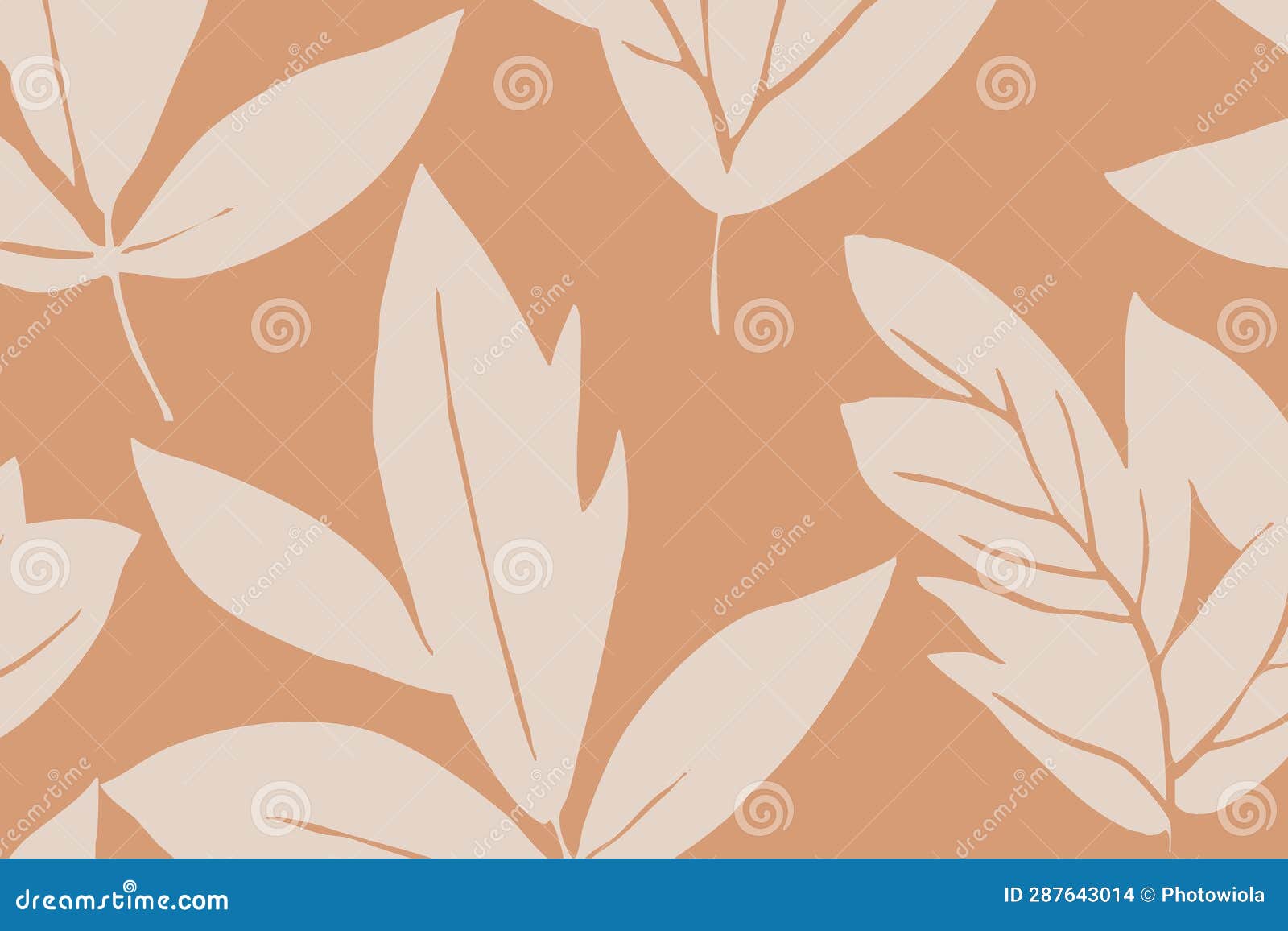 Minimalist Background with a Botanical Pattern. Stock Illustration ...