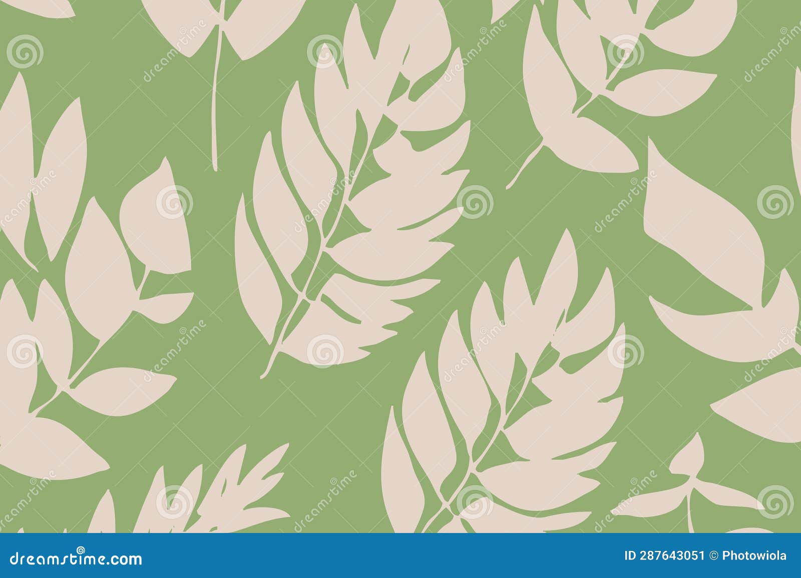 Minimalist Background with a Botanical Pattern. Stock Illustration ...