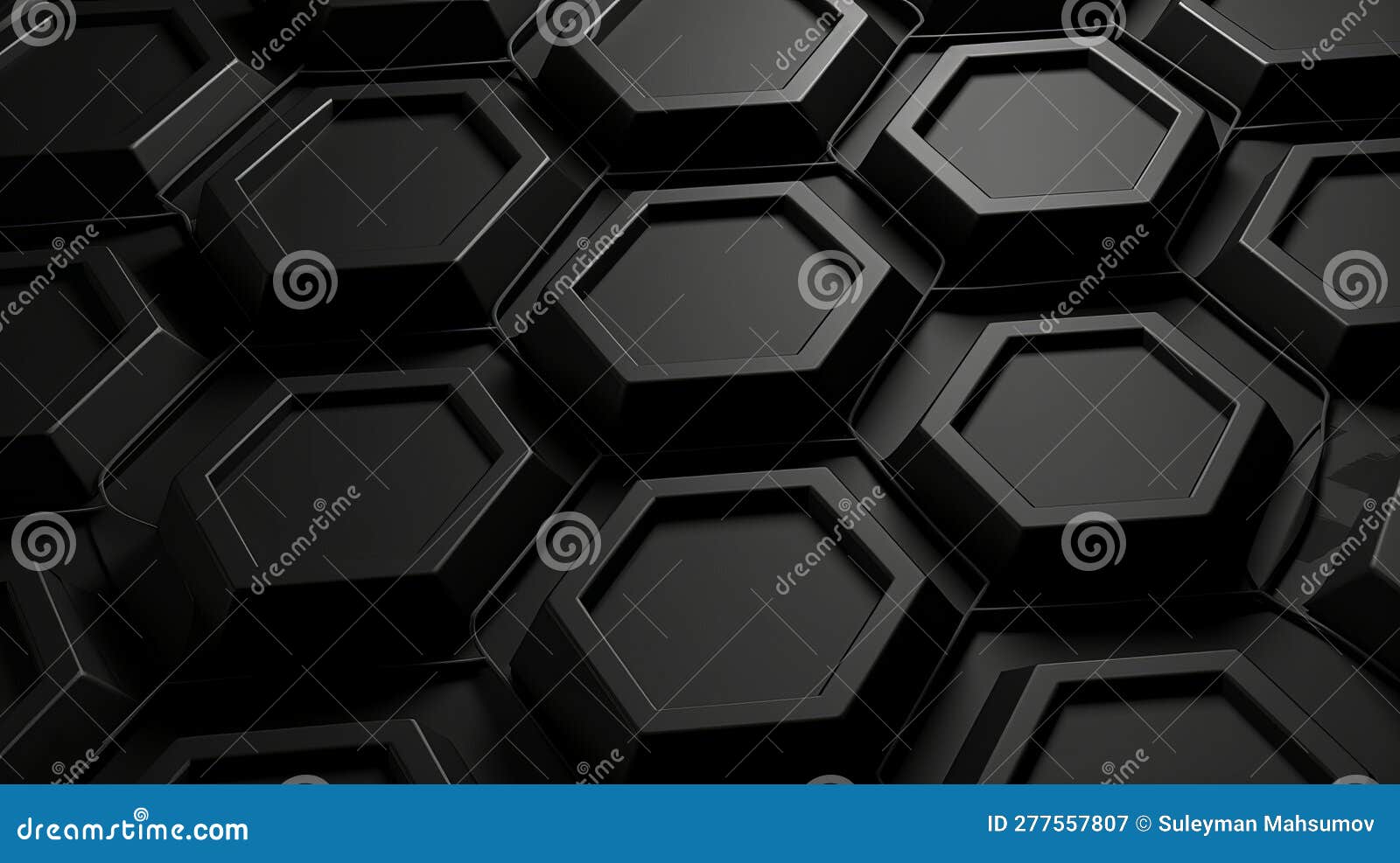 Minimalist Background with Embossed Octagon. Black Surface with ...