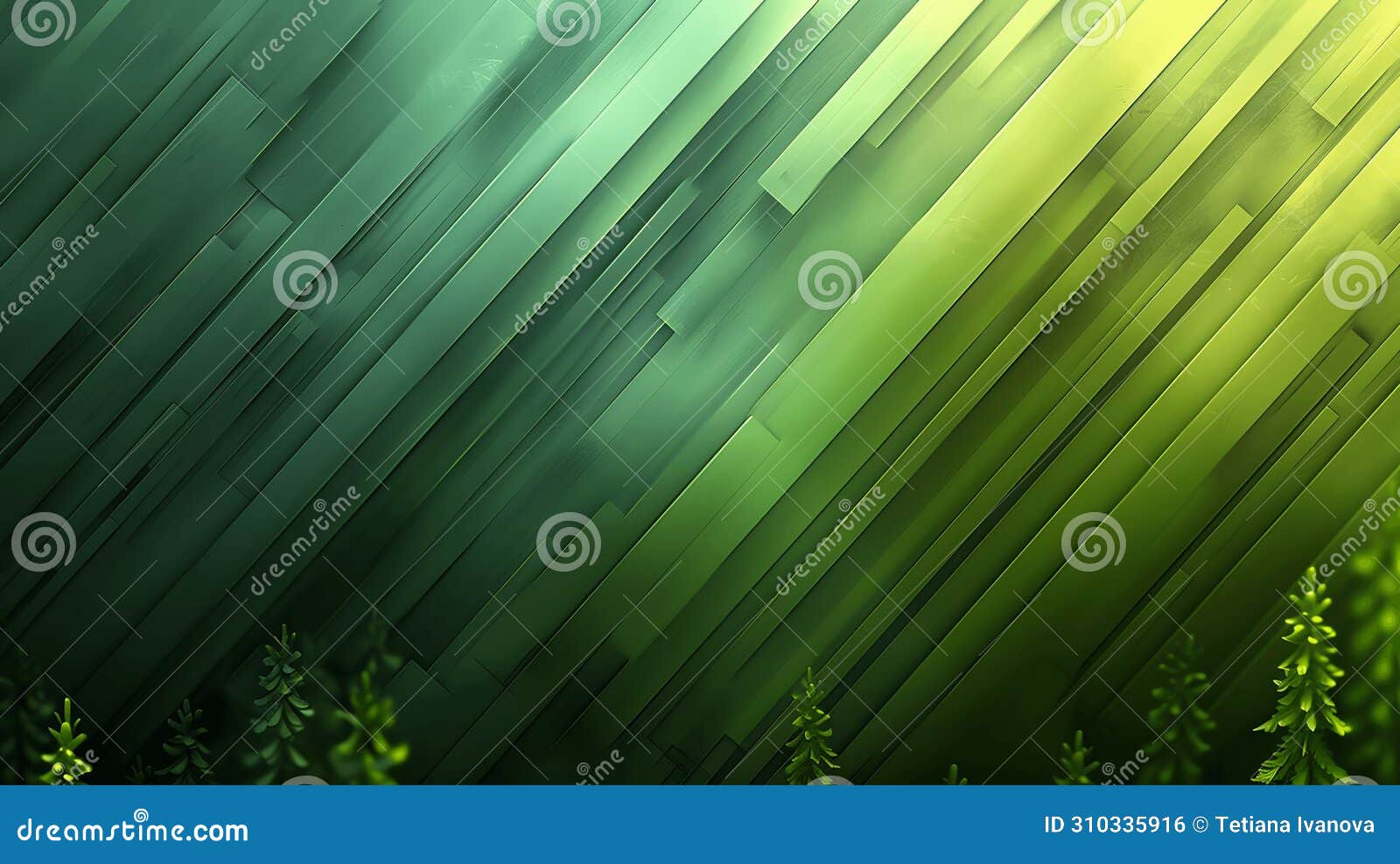 Varying Green Diagonals, Simple Dynamism. Stock Illustration ...