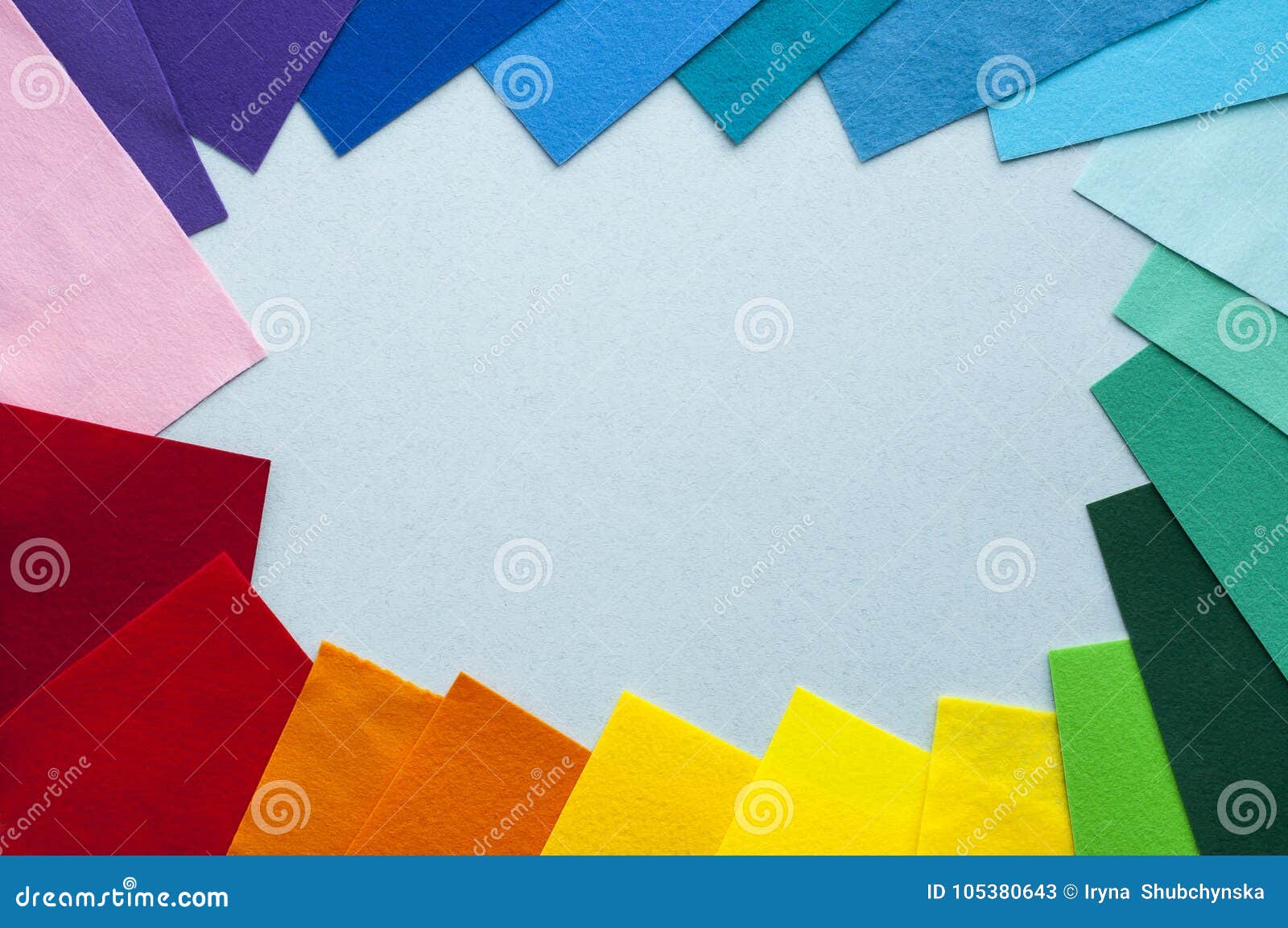 Minimalist Background Frame from Multicolored Felt Stock Image - Image ...