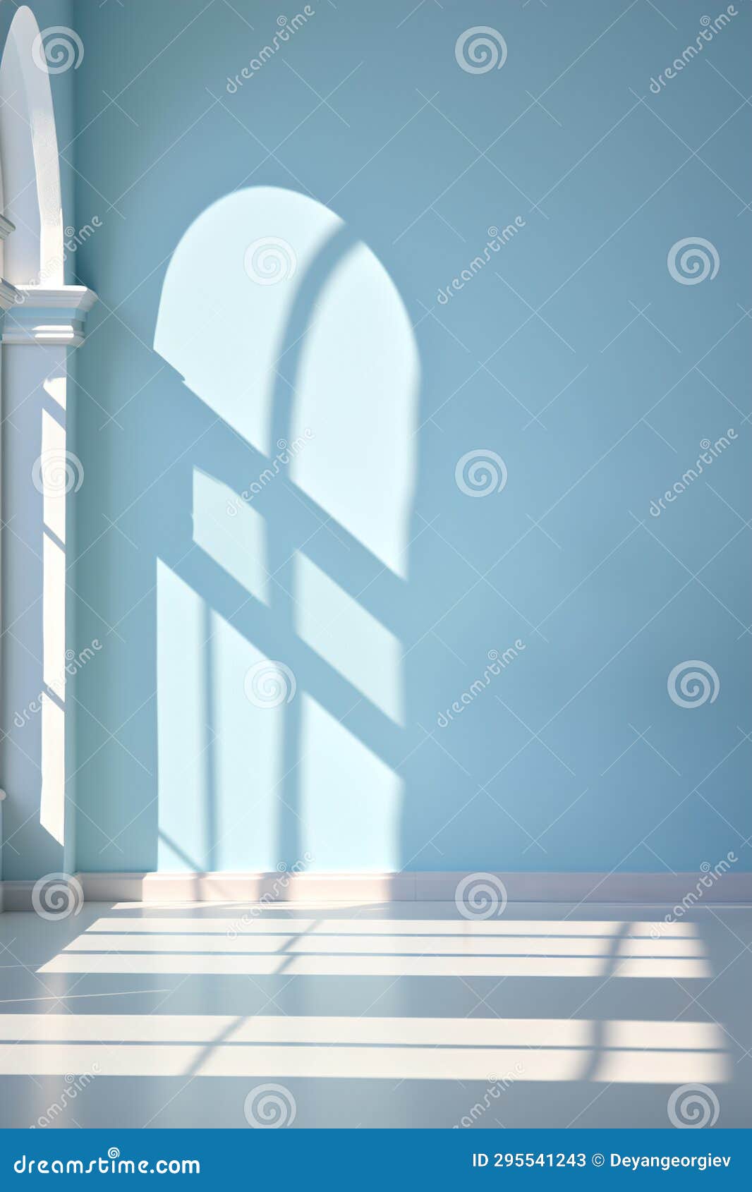 Minimalist Background with Red Room Interior, Shadows on the Walls ...