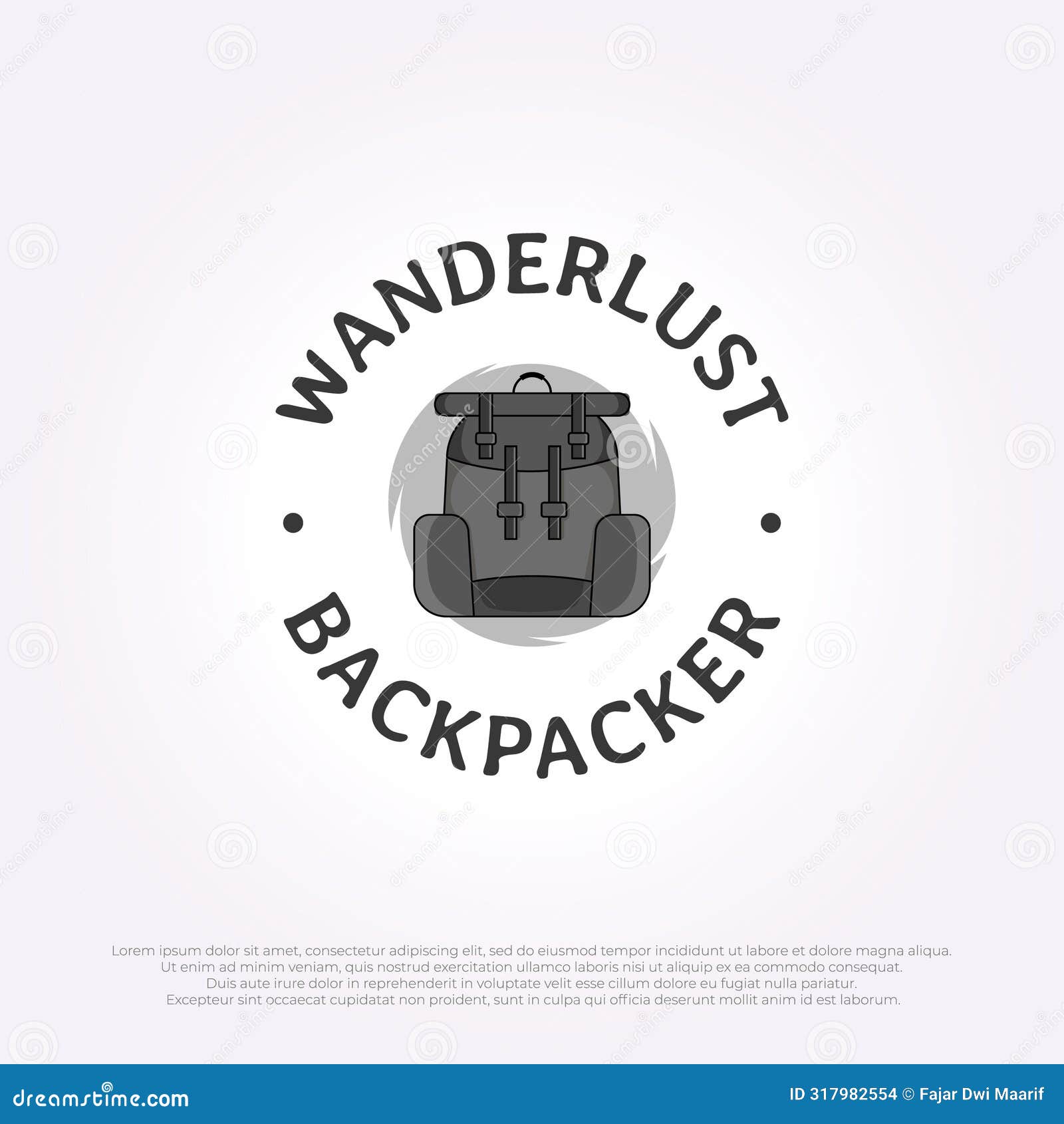 Minimalist Backpack Logo Icon Vector Design Illustration Template Stock ...