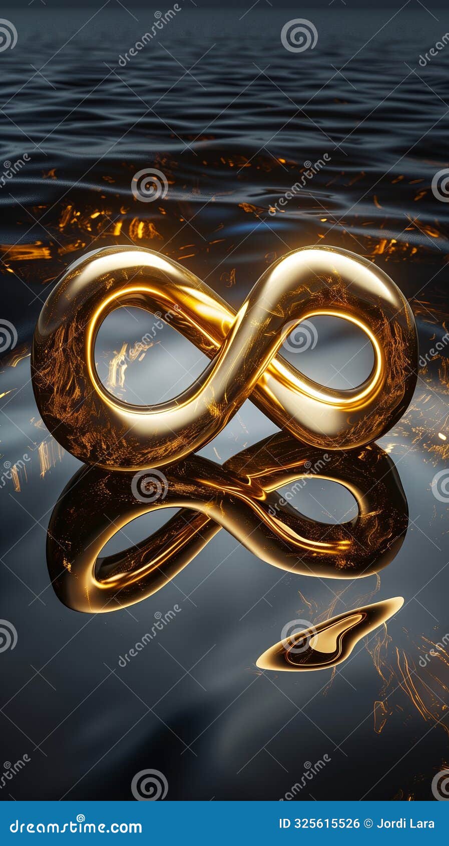 Minimalist Banking Concept with the Gold Infinite Symbol Stock Photo ...