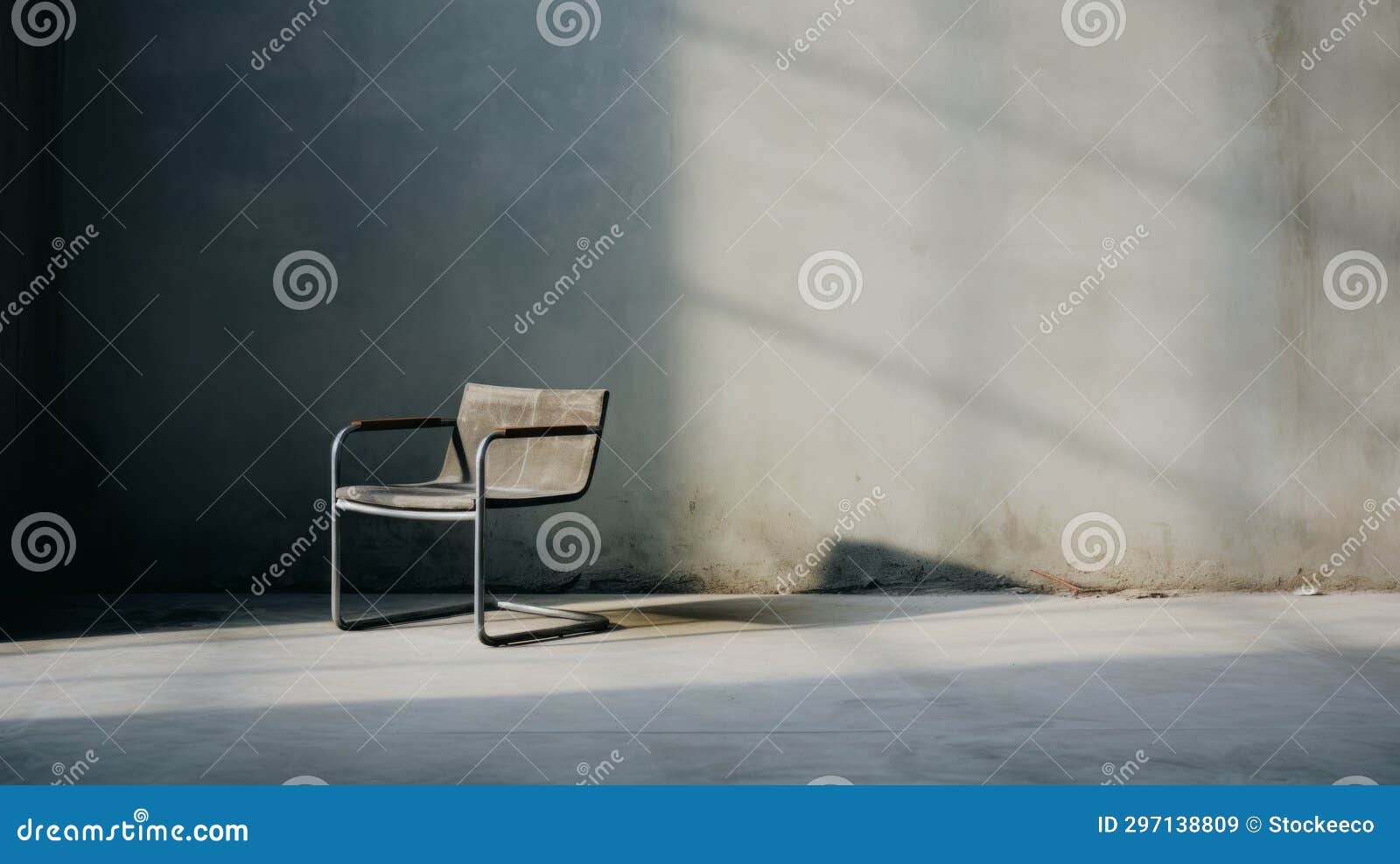 Minimalist Bauhaus Chair In Brutalist Environment Royalty-Free Stock ... Minimalist Bauhaus Chair In Brutalist Environment Royalty-Free Stock ...