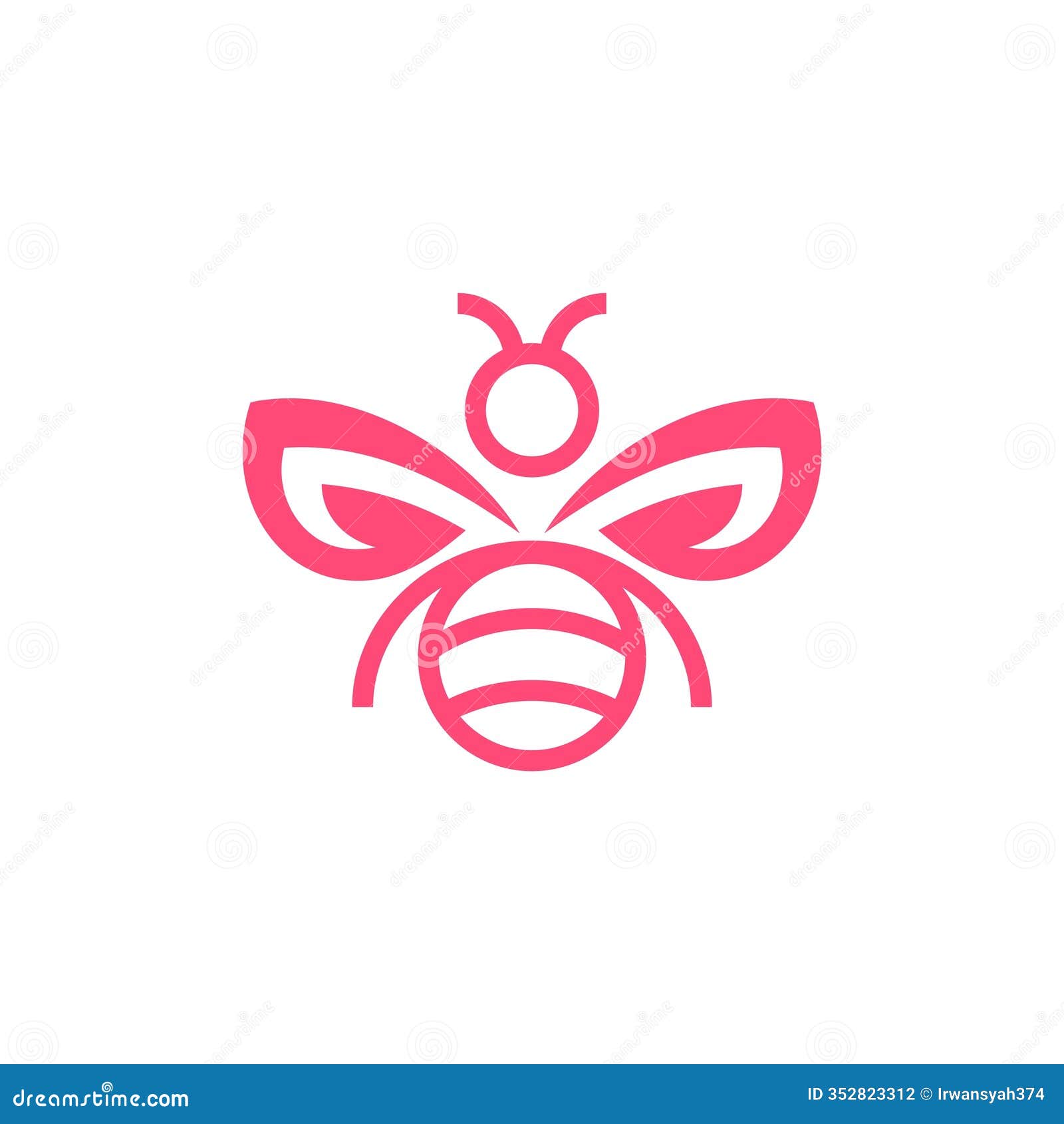 Minimalist Bee Logos for Sleek Brands Stock Illustration - Illustration ...