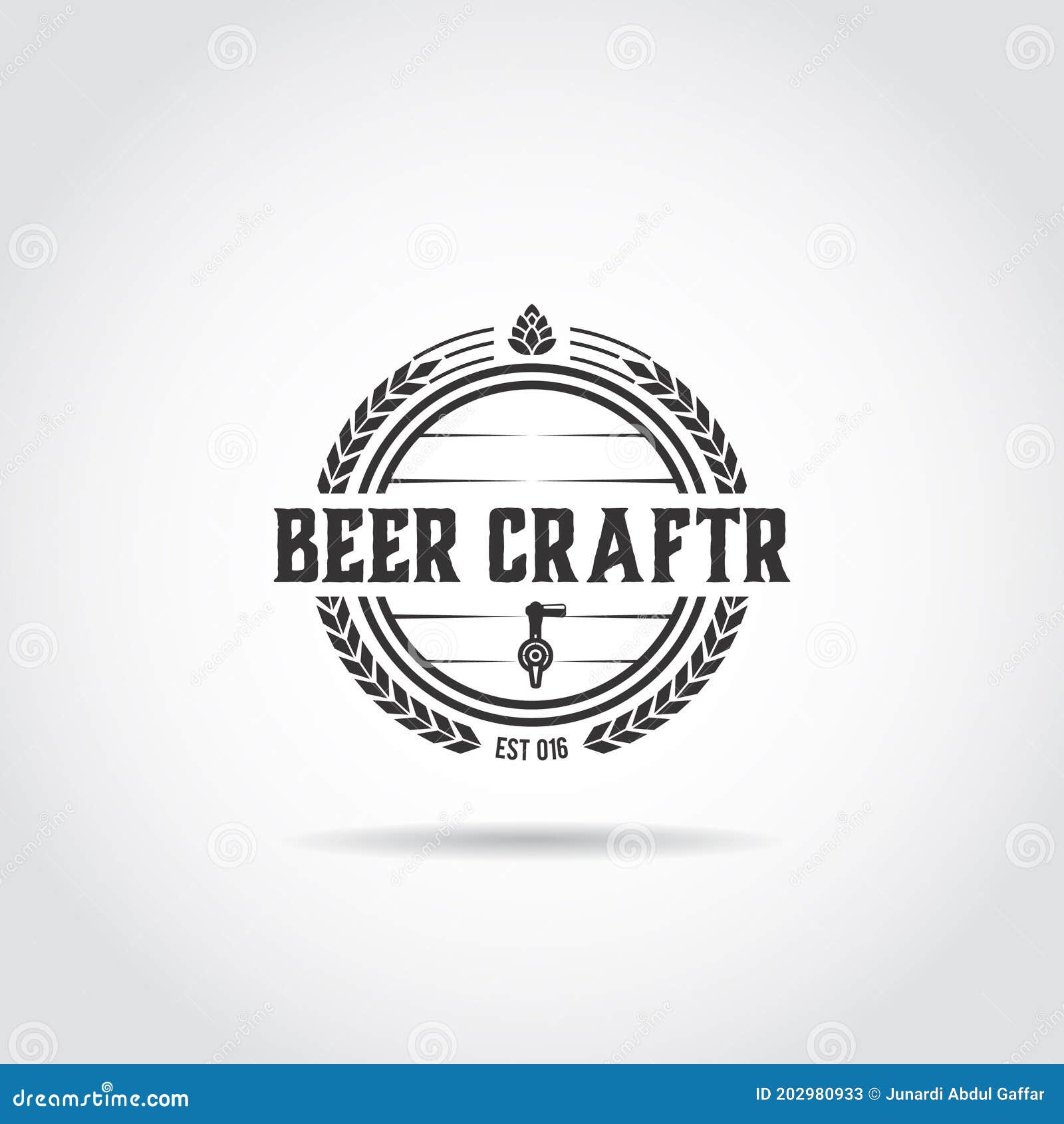 Minimalist Beer Craft Logo Design. Vector Illustration Eps.10 Stock ...