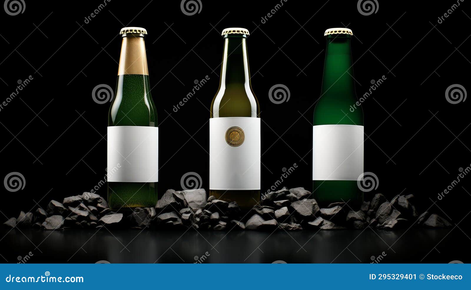 Minimalist Beer Label Design with Humble Charm and Bioluminescent ...