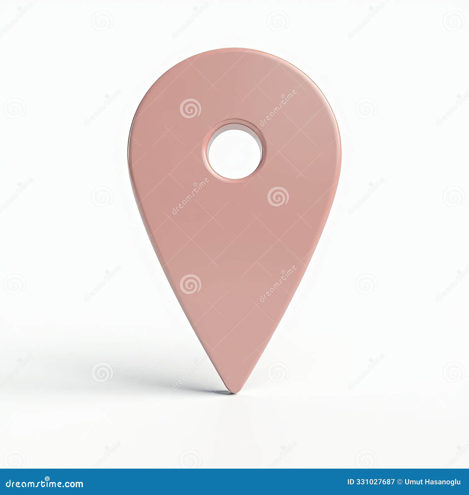 A Minimalist Beige Map Pin Icon on a Plain White Background. Stock ...