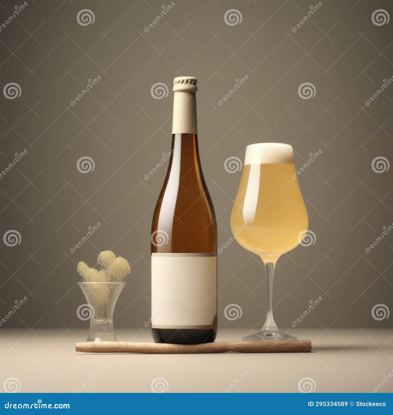 Minimalist Belgian Witbier Art with Ambient Occlusion Style Stock ...