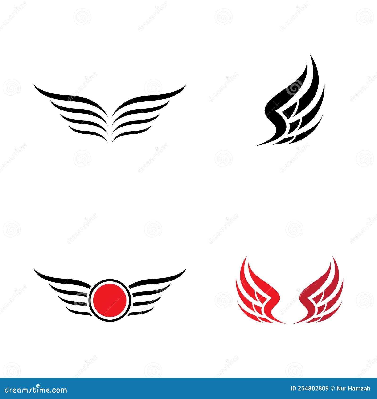 Minimalist Bird Wings Logo. Easy Editing of Template Vector ...