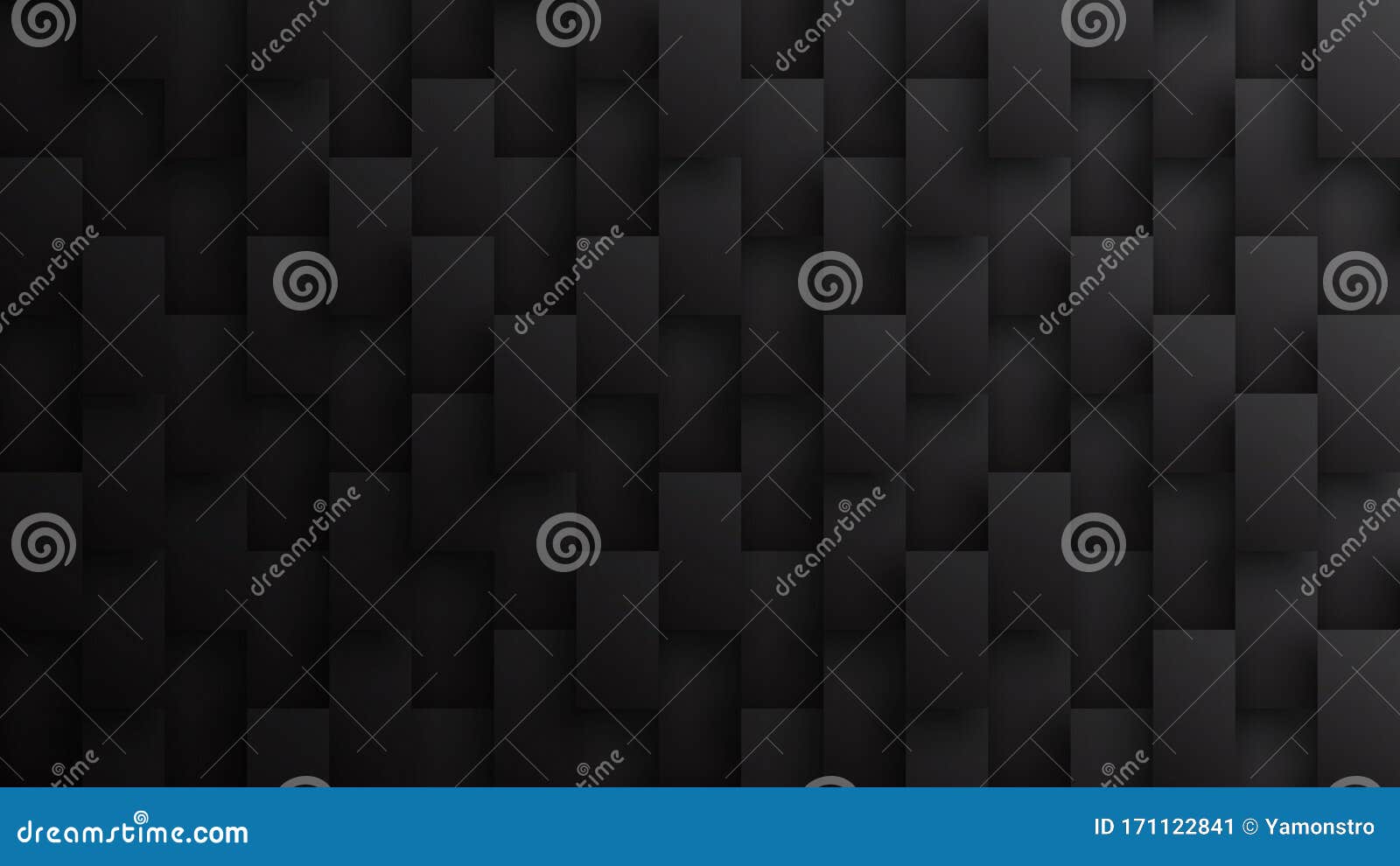 Minimalist Black 3D Rectangle Blocks Conceptual Tech Dark Gray Abstract ...