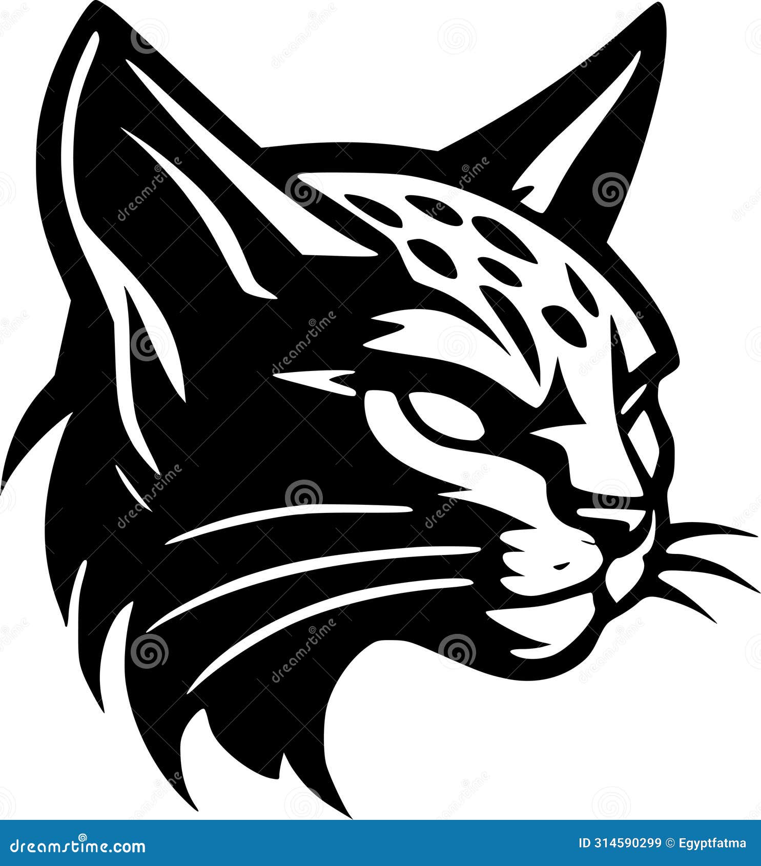 Wildcat - Minimalist and Simple Silhouette - Vector Illustration Stock ...
