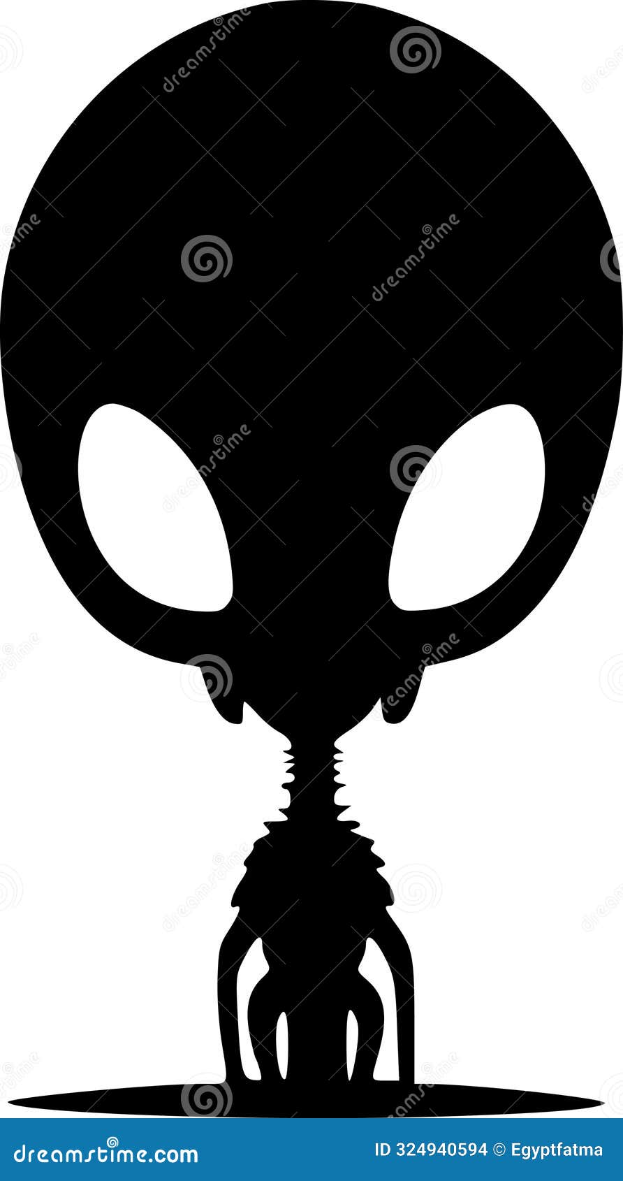 Alien - Black and White Isolated Icon - Vector Illustration Stock ...