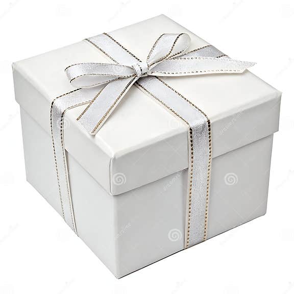 Minimalist Blank Gift Box Isolated on White Stock Illustration ...