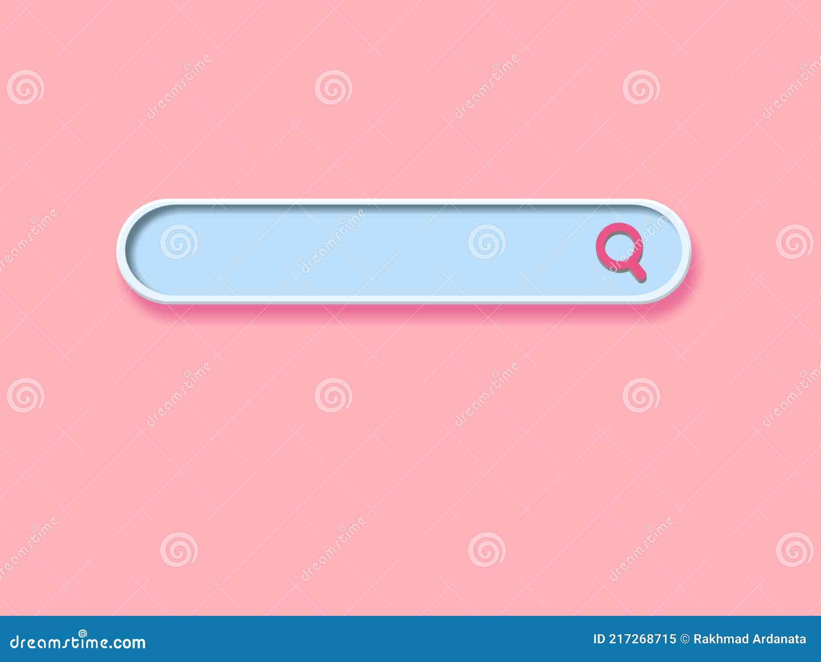 Minimalist Blank Search Bar. Web Search Concept. 3d Illustration Stock ...