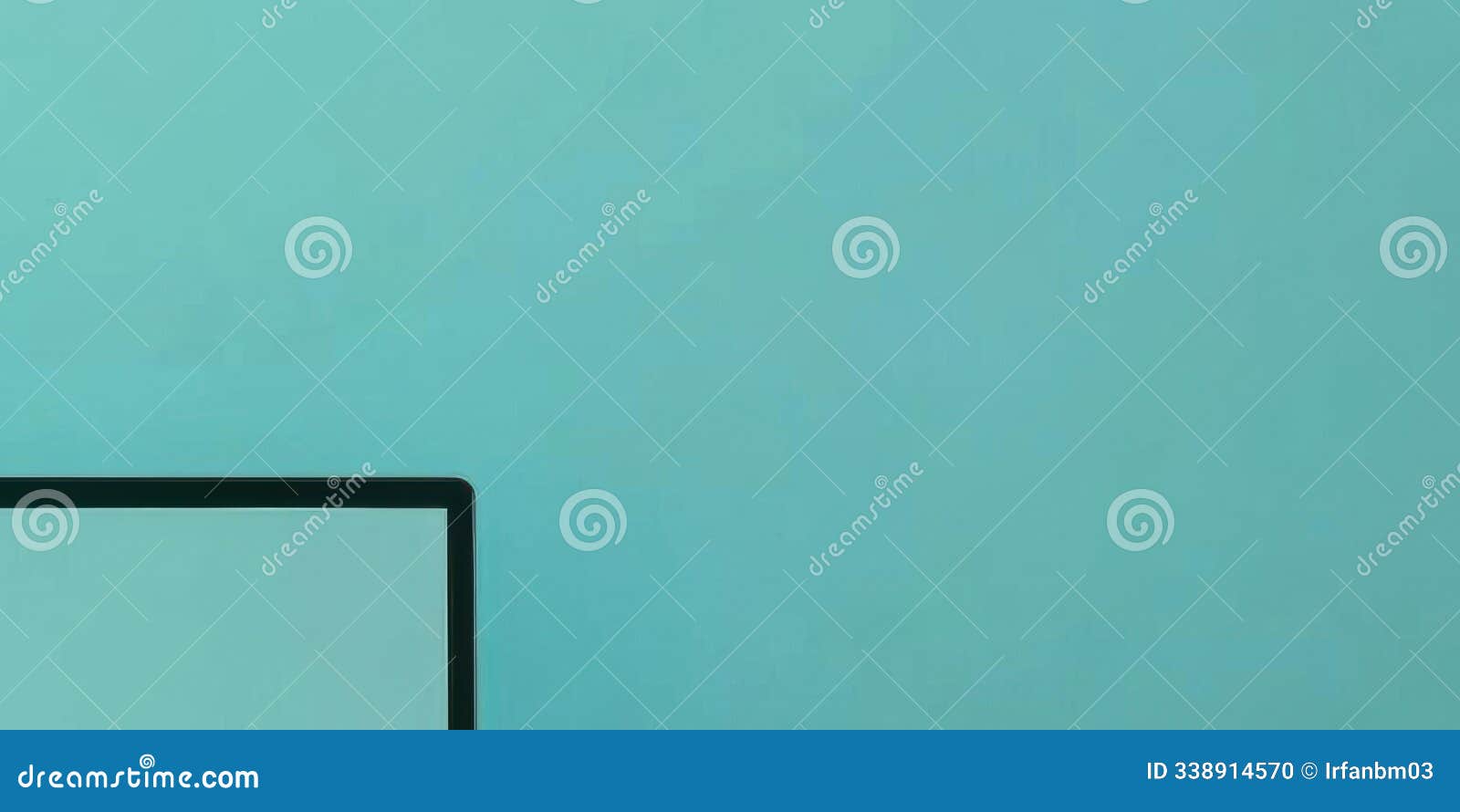 Minimalist Blue Background with Laptop Screen - a Simple and Versatile ...