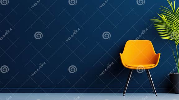 Minimalist Blue Background with Single Object Highlight Stock ...