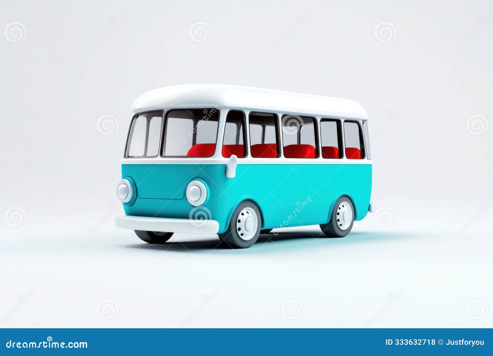 Minimalist Blue Bus on a White Background Stock Illustration ...