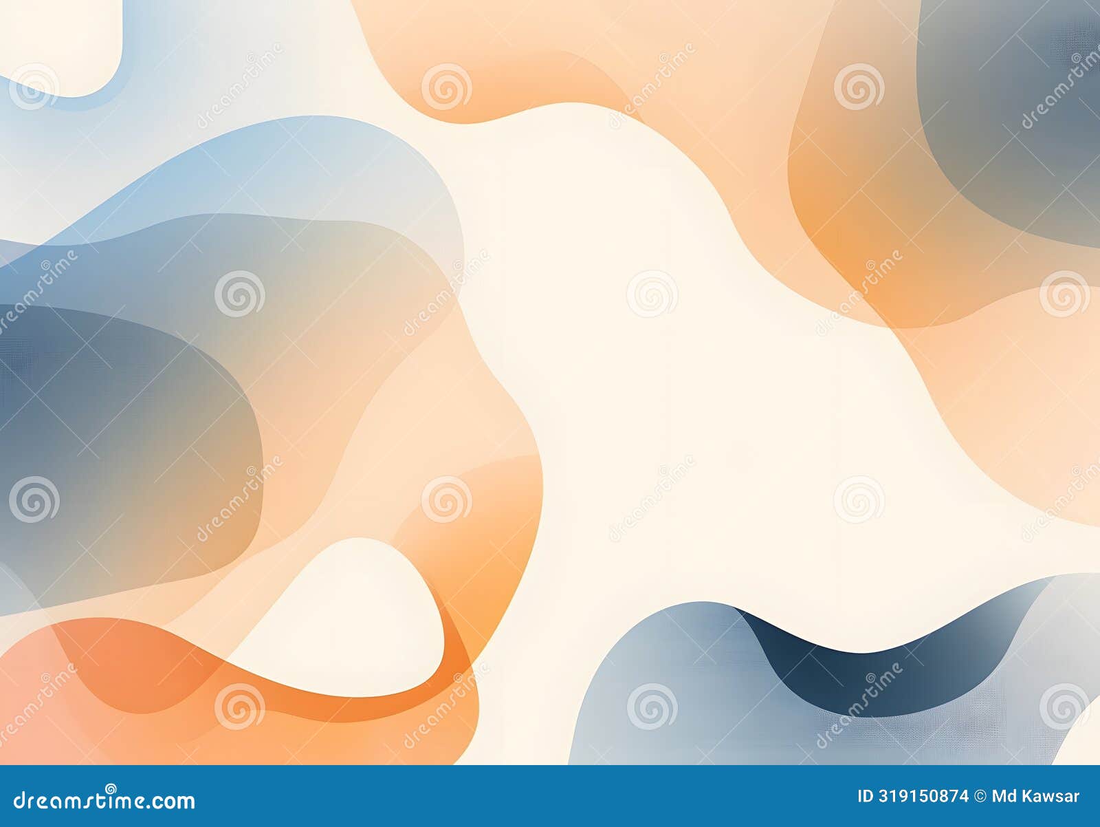Minimalist Blue and Orange Gradient Background with Blurred Shapes - AI ...