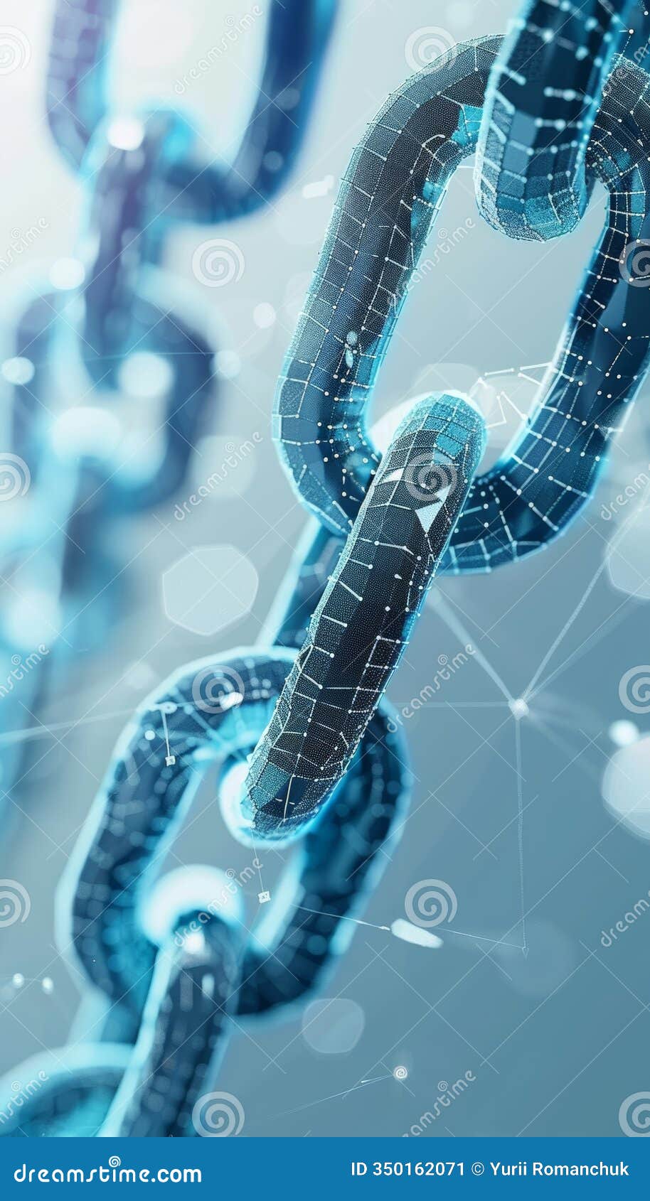 Minimalist Blue and White Gradient Background with Intricate Blockchain ...