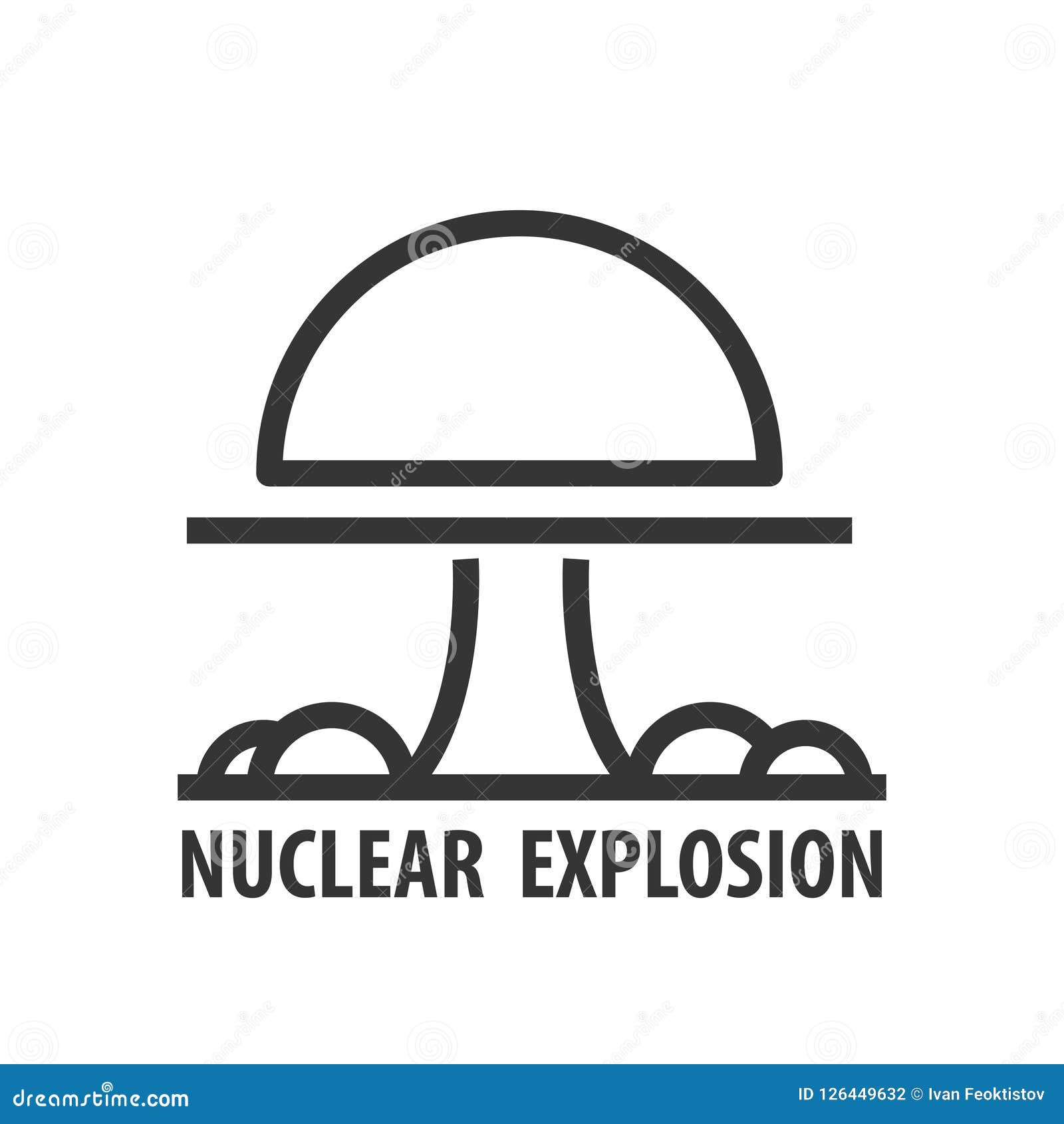 Logo Template of Nuclear Explosion Stock Vector - Illustration of ...