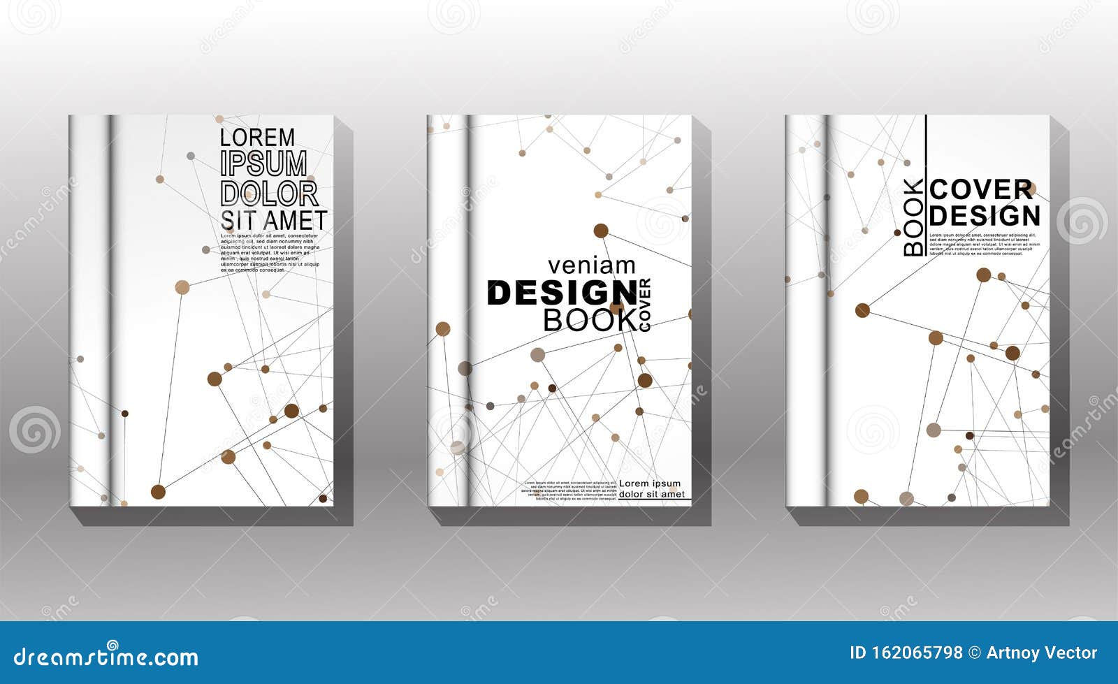 Minimalist Book Cover Design with Connected Circles and Lines. Vector ...
