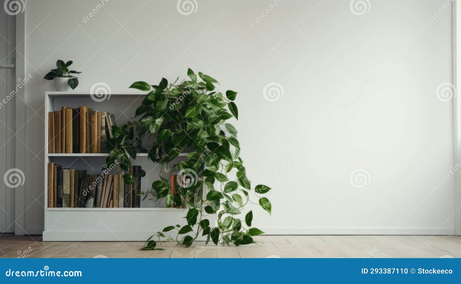 Minimalist Bookcase In Empty Brutalist Environment Stock Image ... Minimalist Bookcase In Empty Brutalist Environment Stock Image ...