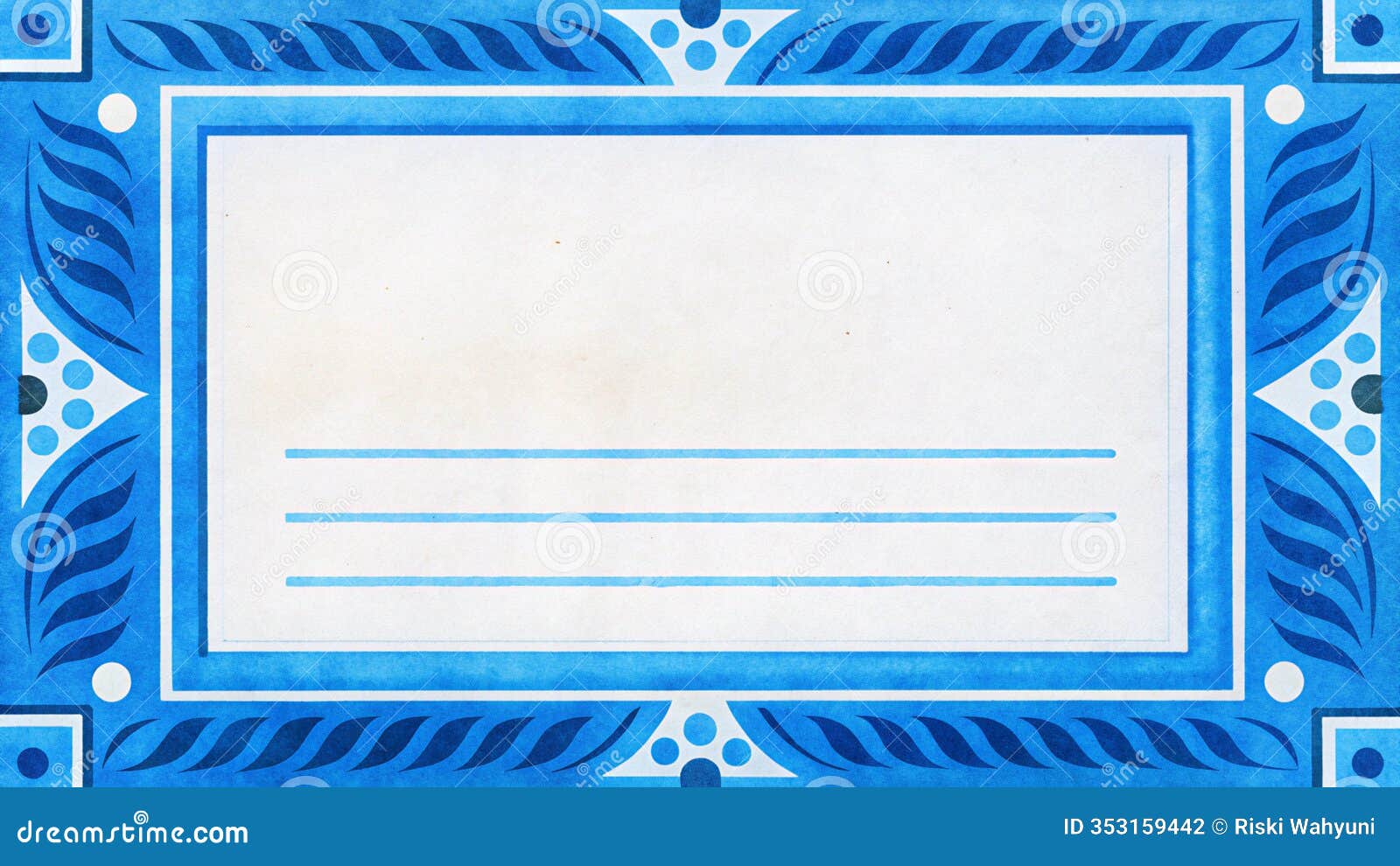 Minimalist Border Design with Paper Texture and Azure Sky Palette Stock ...