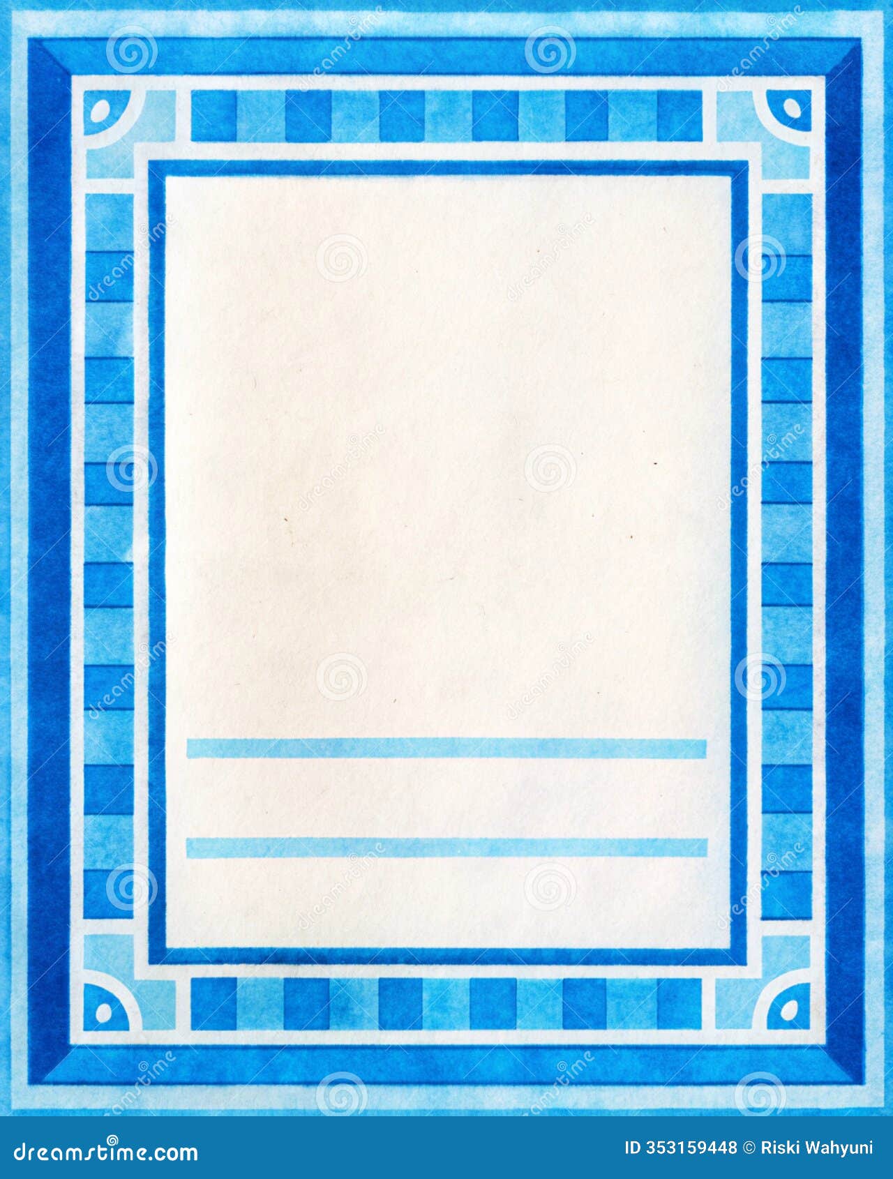 Minimalist Border Design with Paper Texture and Azure Sky Palette Stock ...