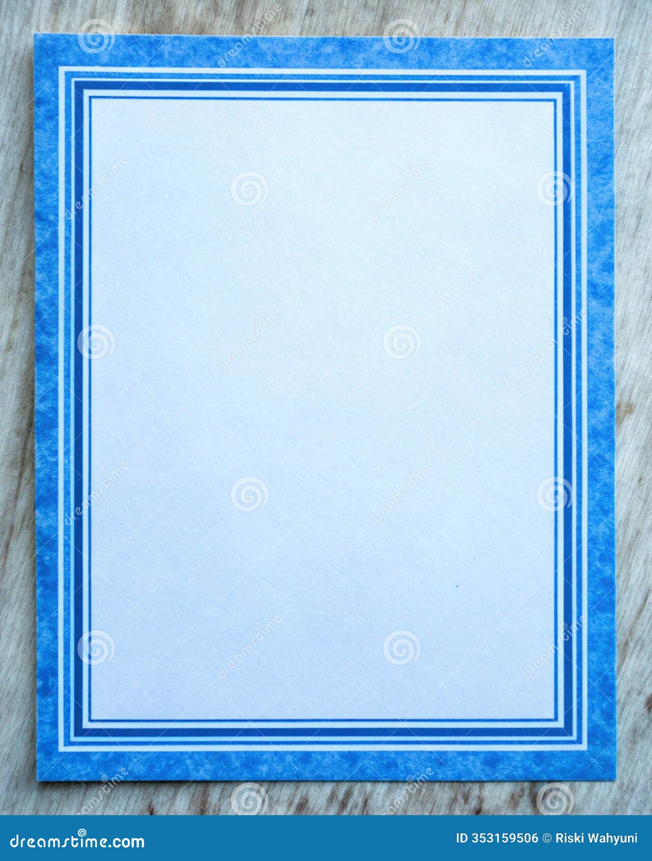 Minimalist Border Design with Paper Texture and Azure Sky Palette Stock ...