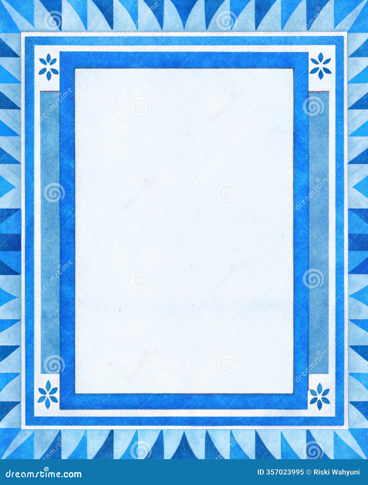 Minimalist Border Design with Paper Texture and Azure Sky Palette Stock ...