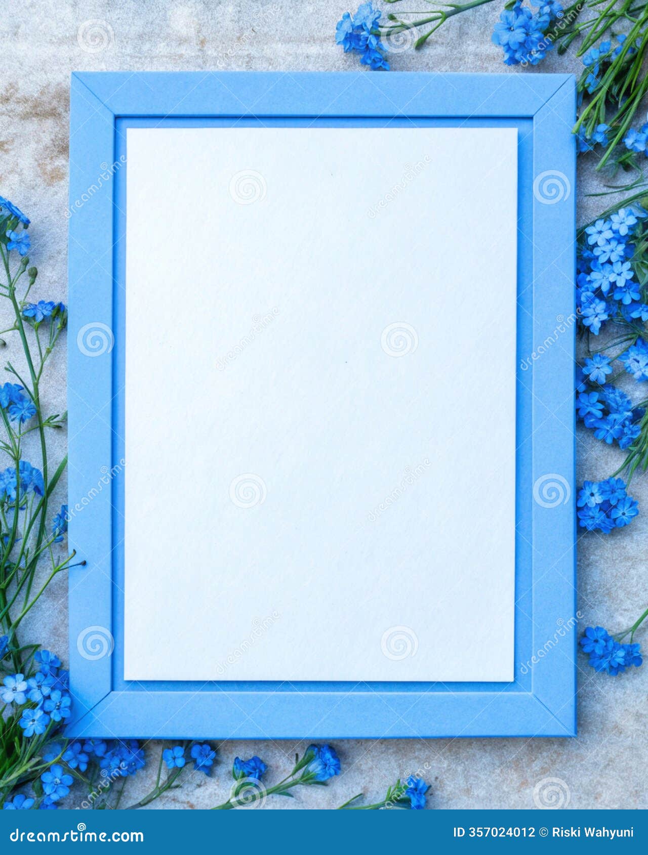 Minimalist Border Design with Paper Texture and Azure Sky Palette Stock ...