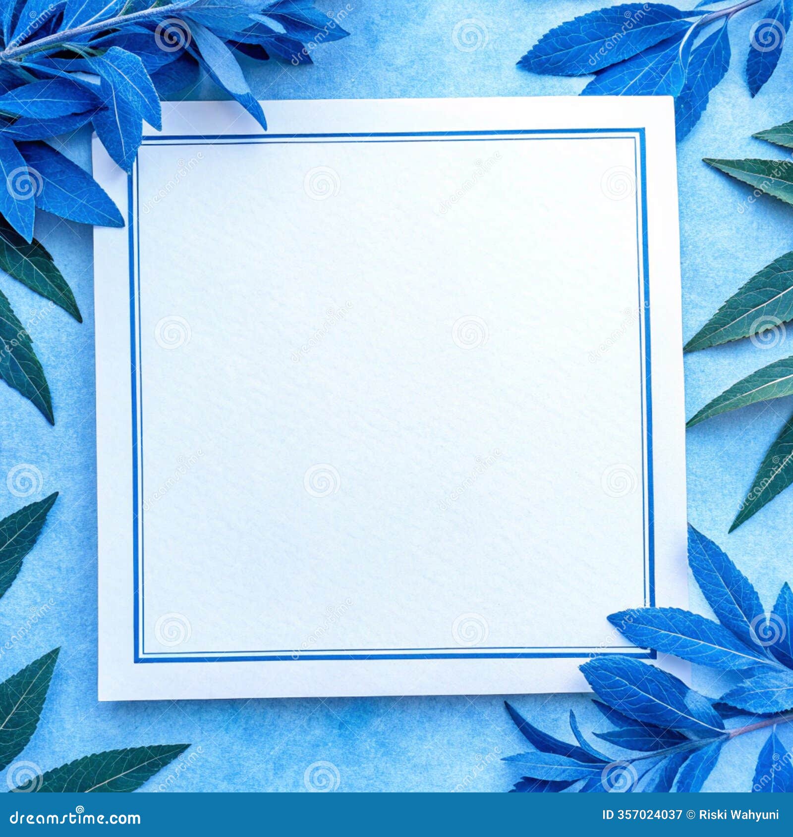 Minimalist Border Design with Paper Texture and Azure Sky Palette Stock ...