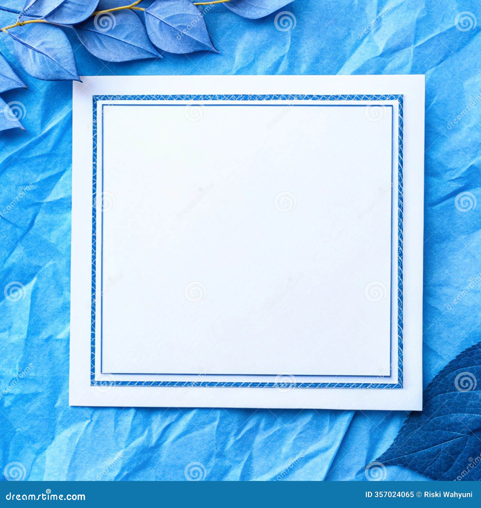 Minimalist Border Design with Paper Texture and Azure Sky Palette Stock ...