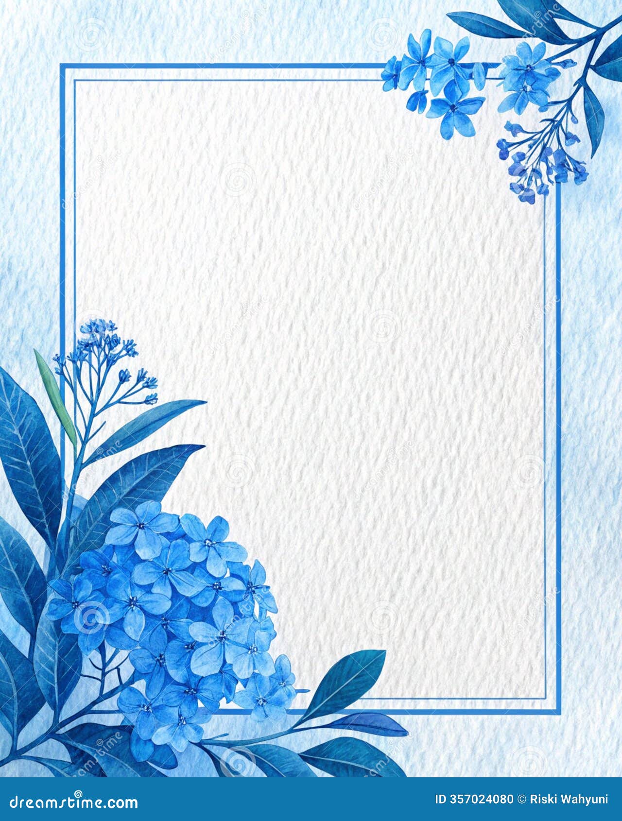 Minimalist Border Design with Paper Texture and Azure Sky Palette Stock ...