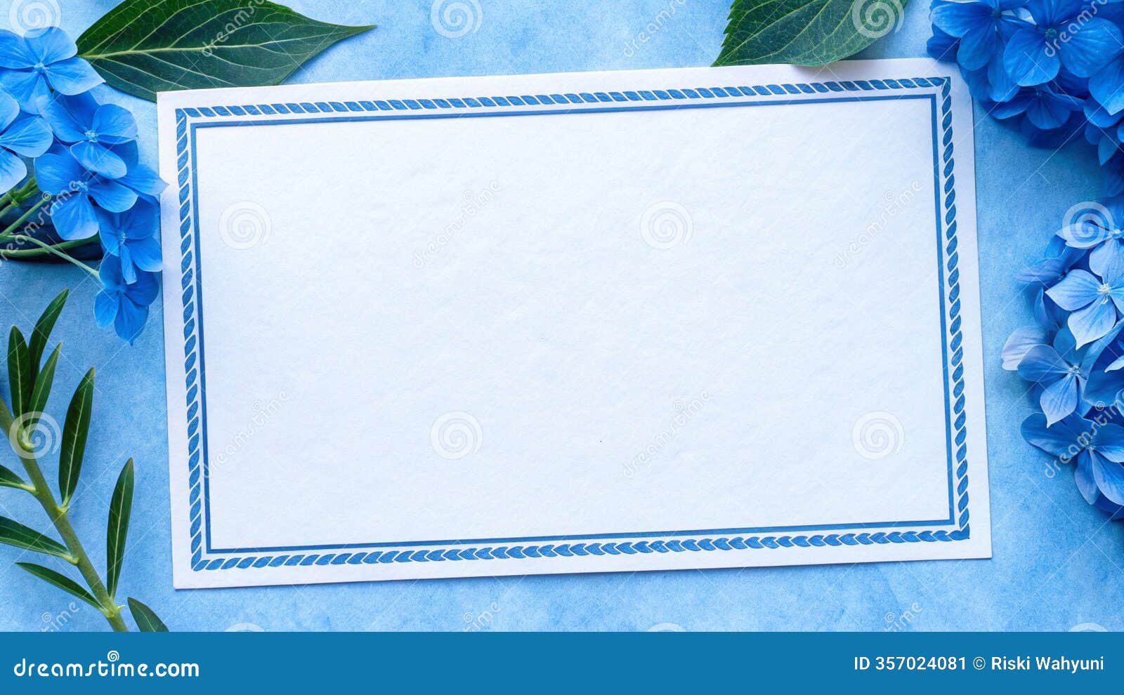 Minimalist Border Design with Paper Texture and Azure Sky Palette Stock ...