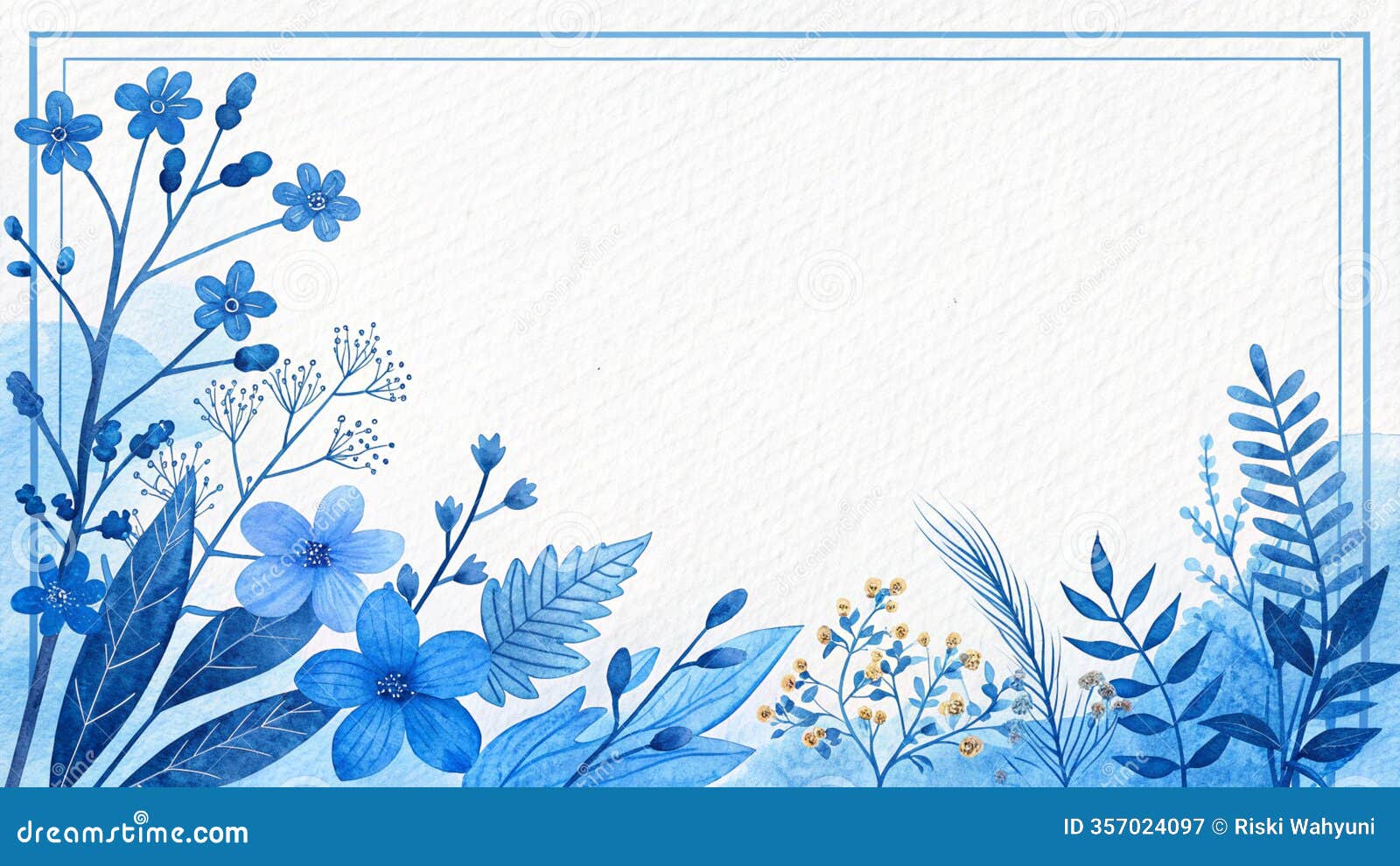 Minimalist Border Design with Paper Texture and Azure Sky Palette Stock ...