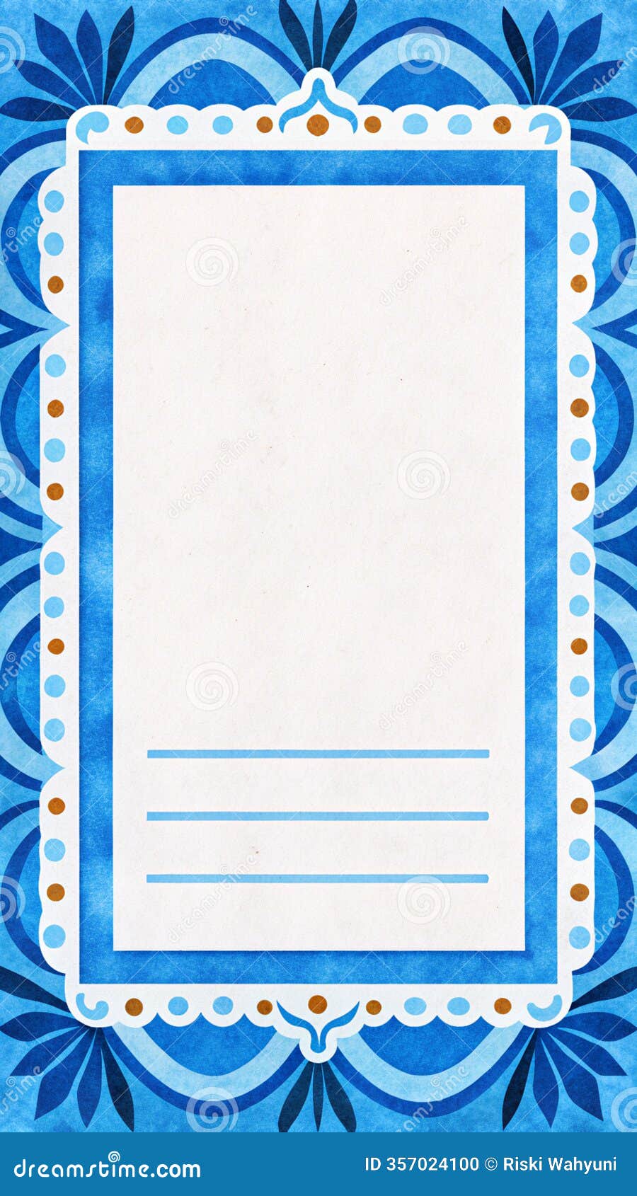 Minimalist Border Design with Paper Texture and Azure Sky Palette Stock ...