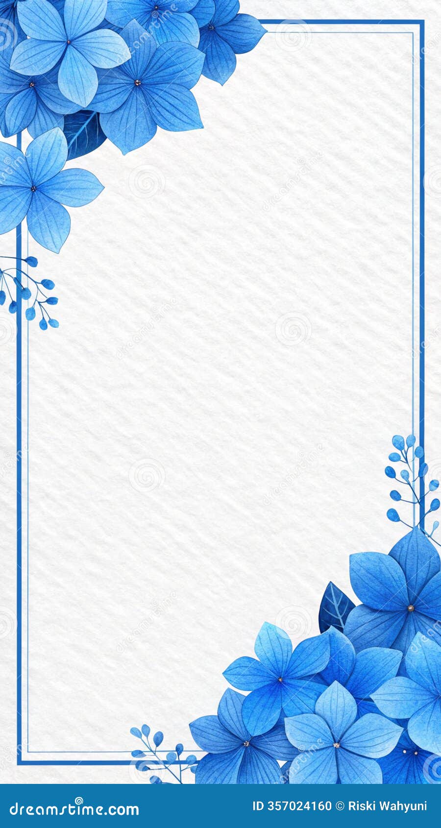 Minimalist Border Design with Paper Texture and Azure Sky Palette Stock ...