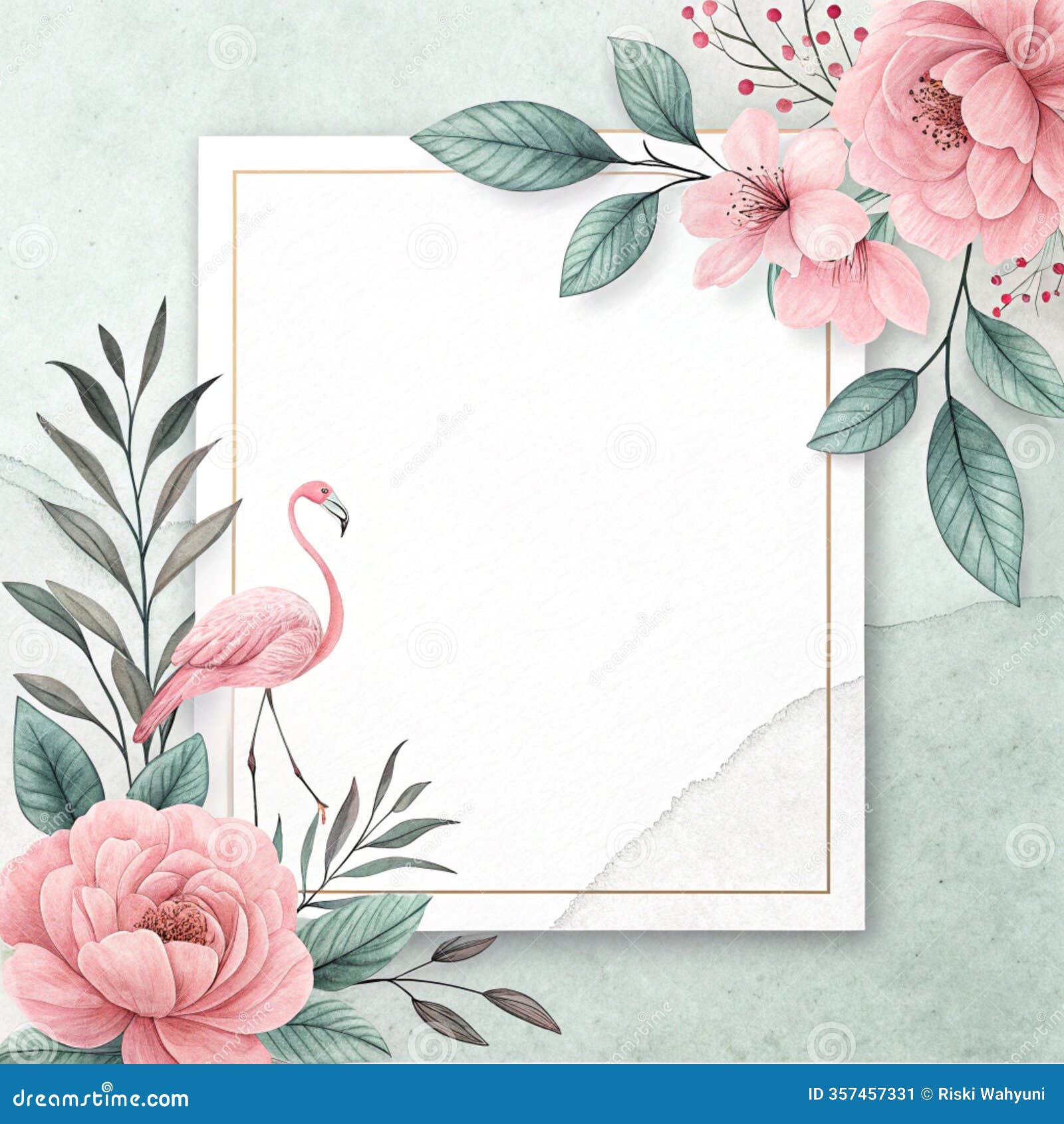 Minimalist Border Design with Paper Texture and Blush Harmony Palette ...