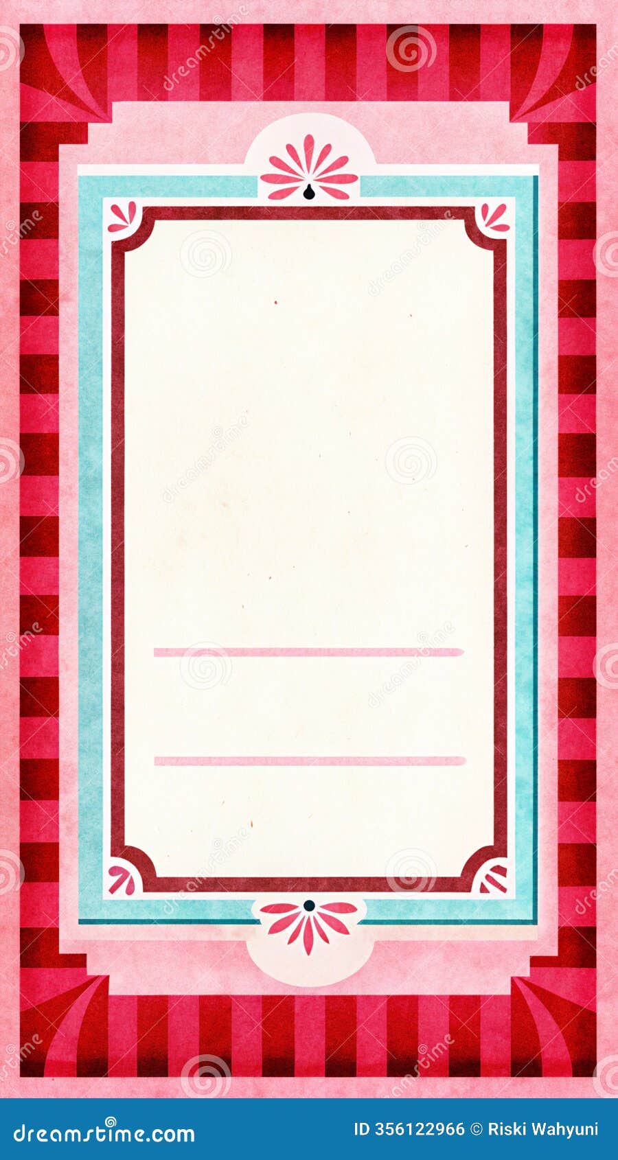 Minimalist Border Design with Paper Texture and Crimson Rose Palette ...