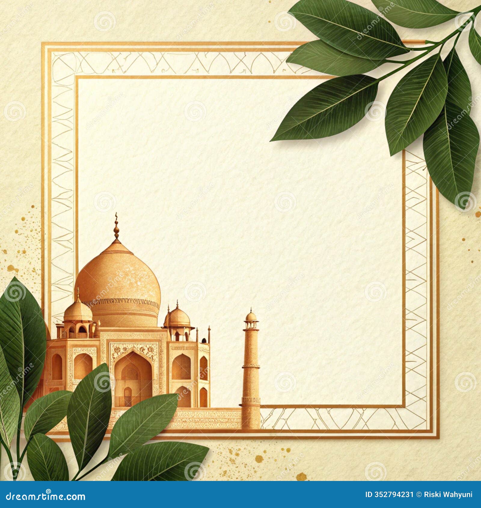 Minimalist Border Design with Paper Texture Stock Illustration ...